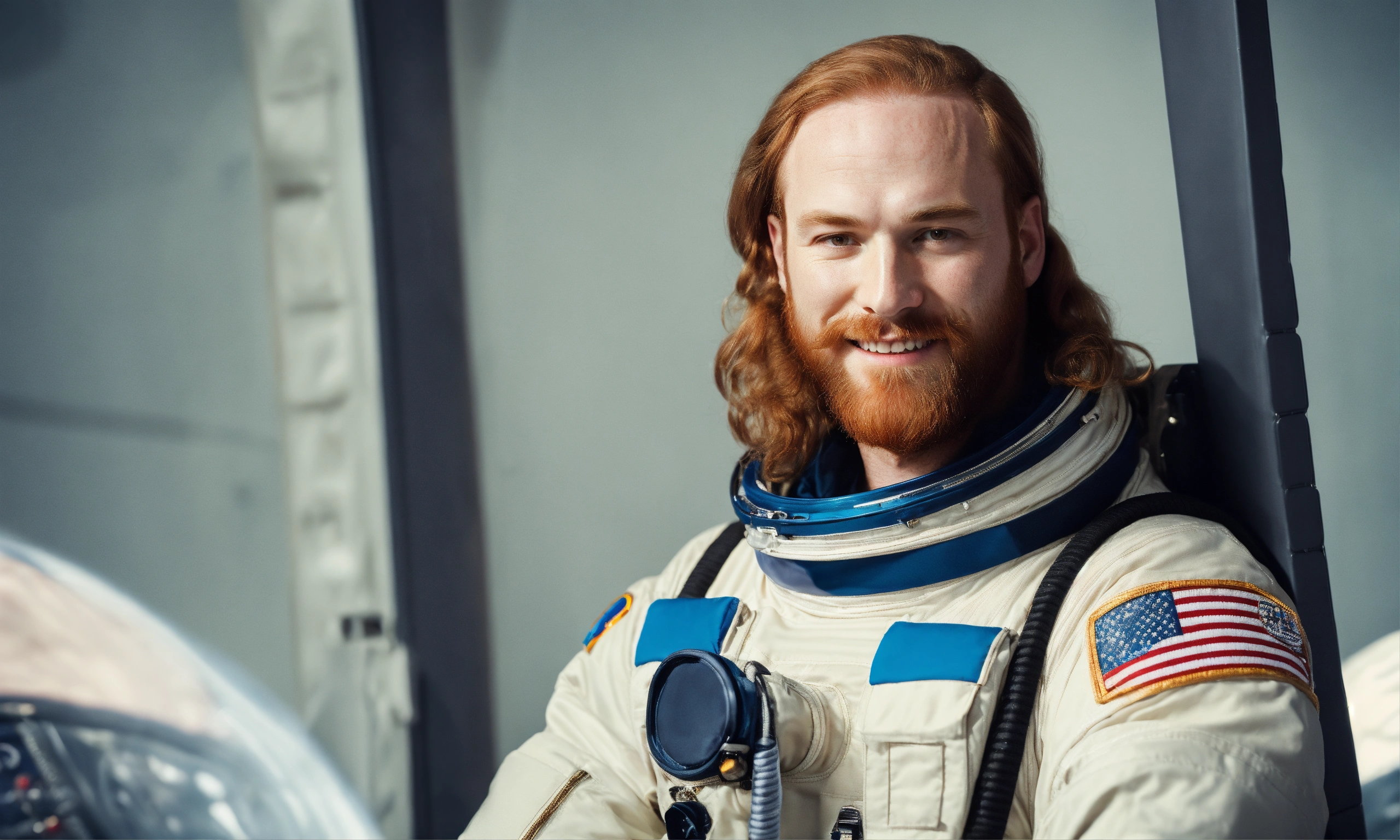 Lexica - Averege man with ginger beard and long ginger hair in ...