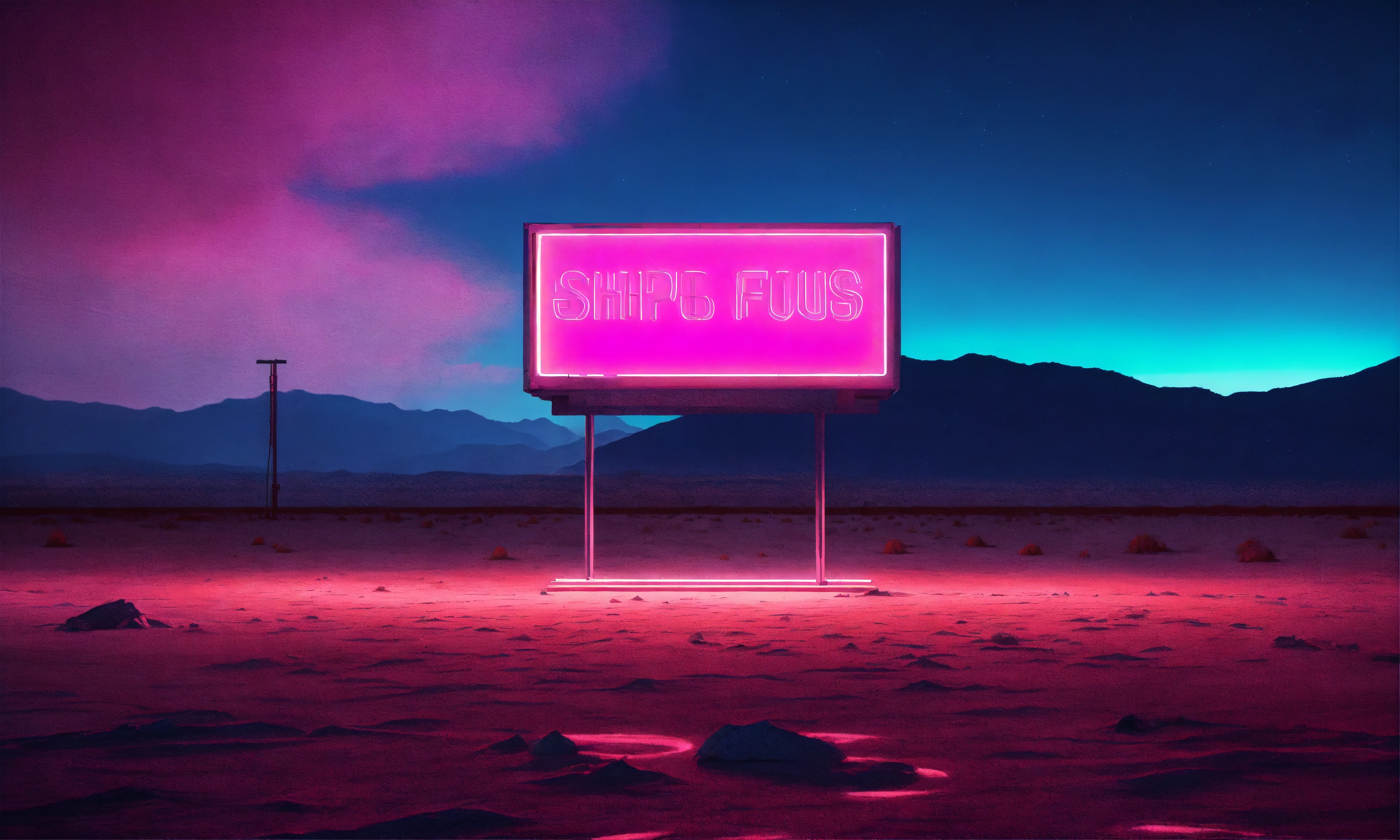 Lexica - A beautiful, sharp focus, massive square neon sign in the ...