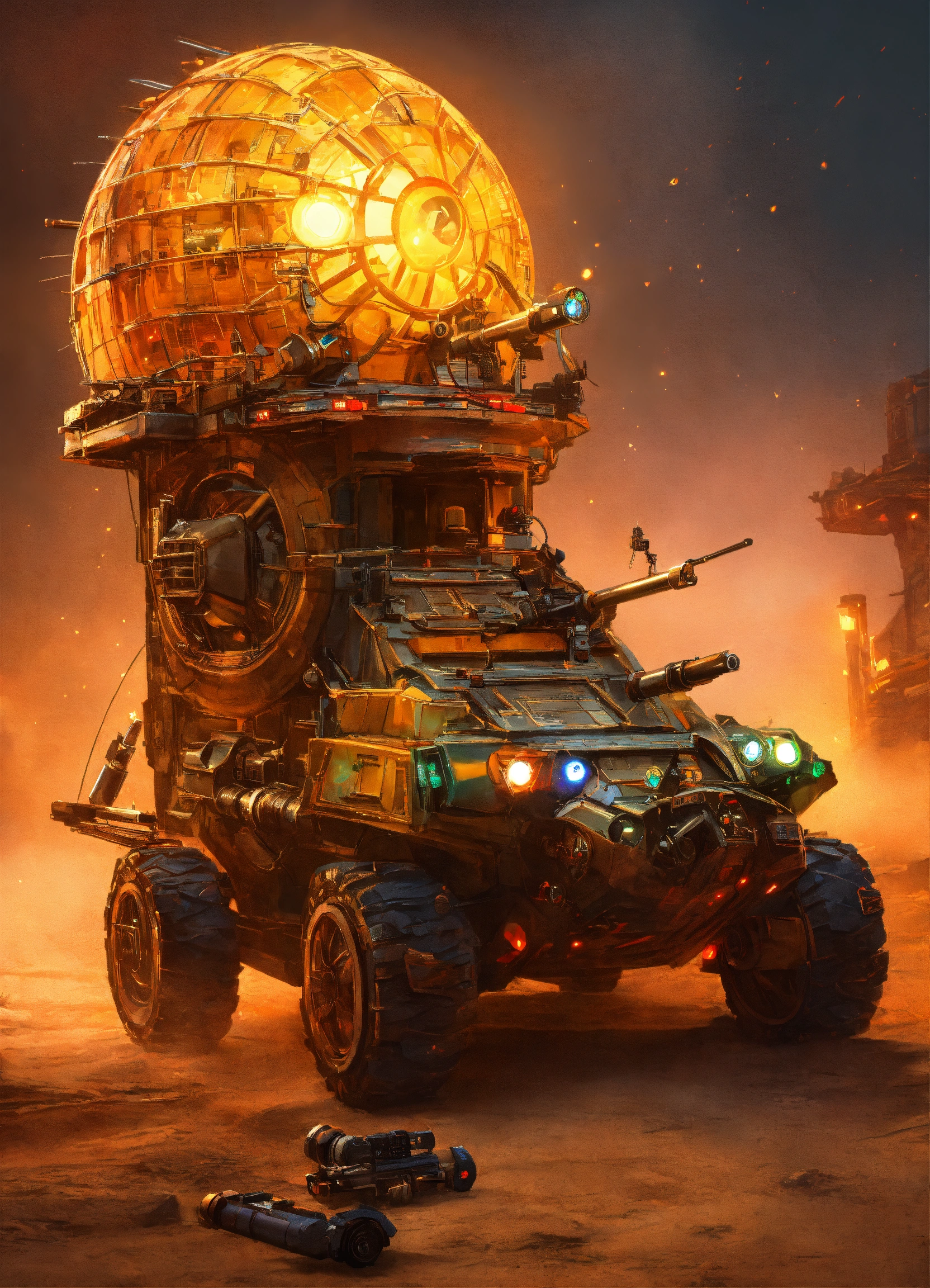 Lexica - A siege vehicle with an attached circular kinetic coil blaster ...