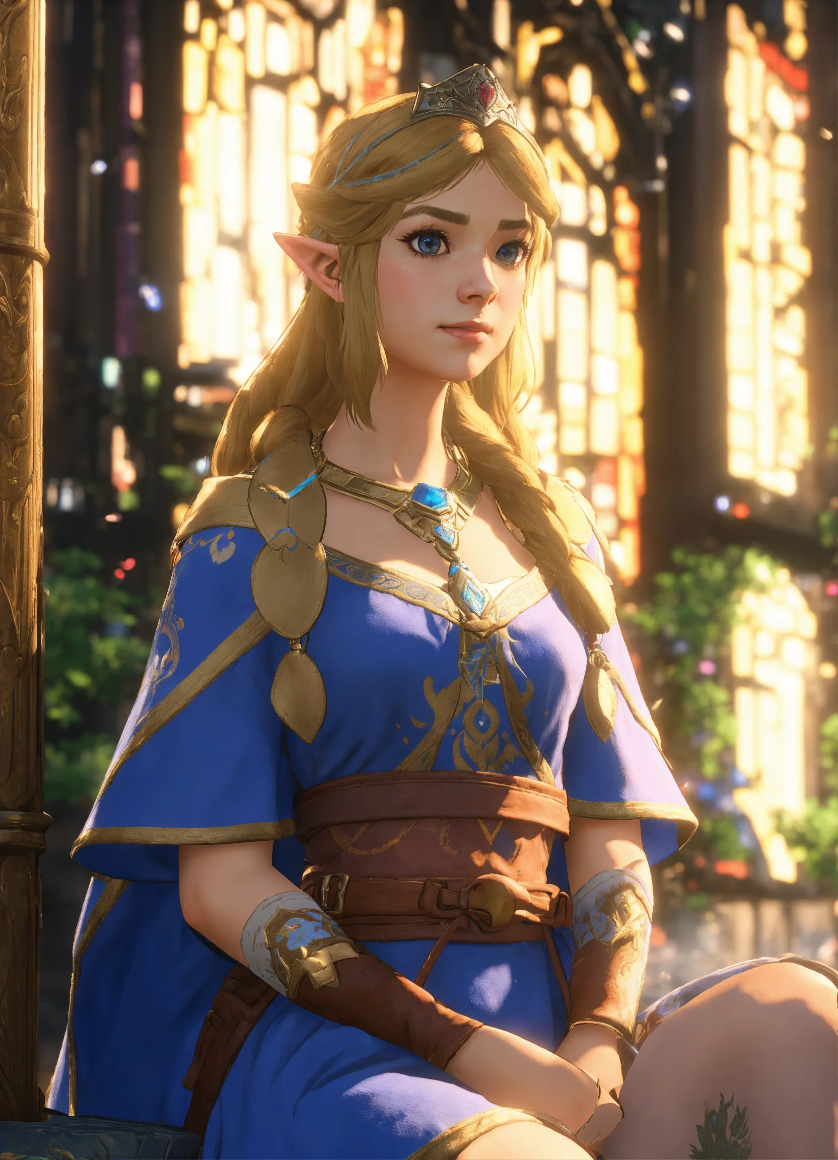 Lexica - Portrait of Princess Zelda from Breath of the Wild, on the ...