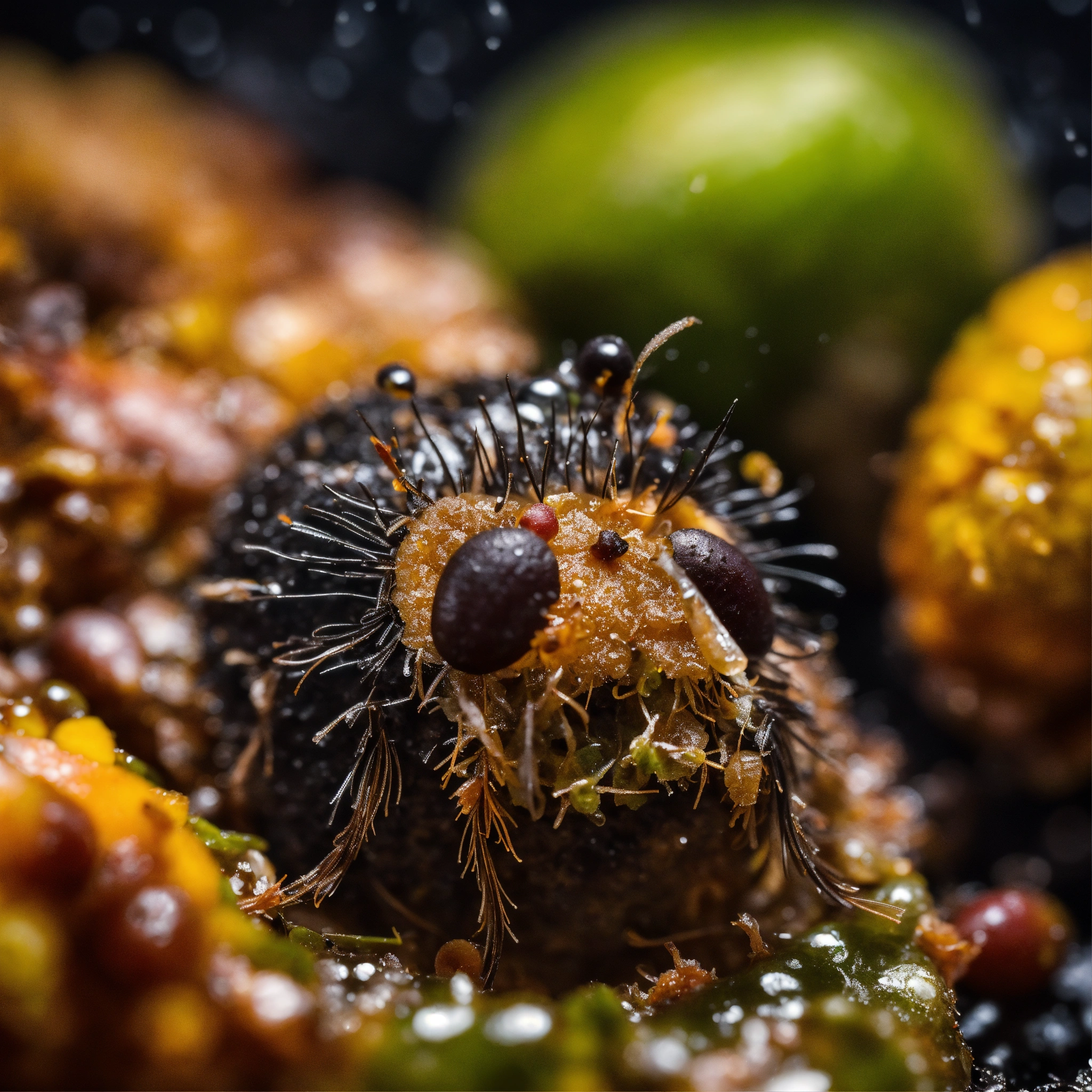 Lexica - Dark creepy ugly rainy Autumn macro photography of dirty and ...