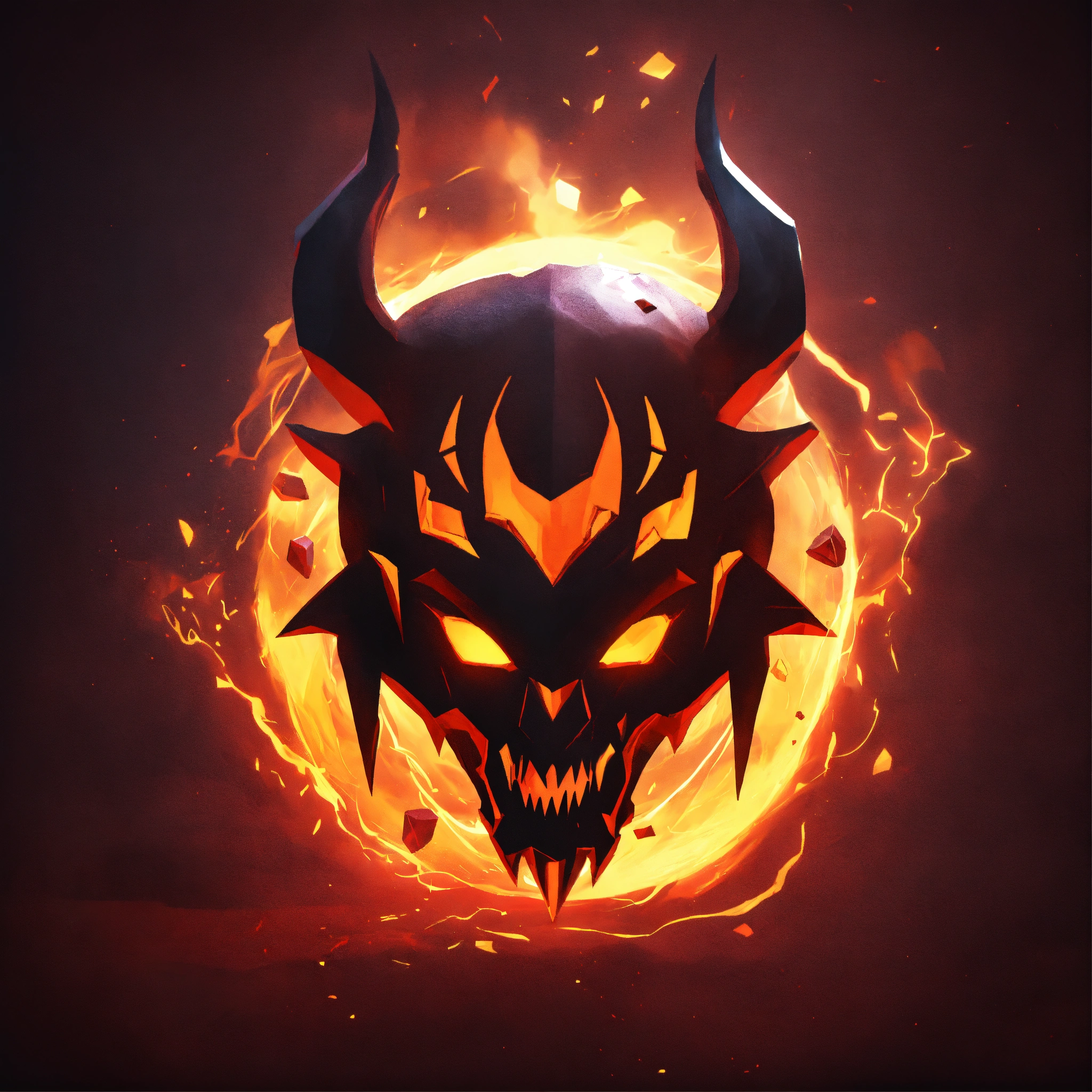 Lexica - Spell fear, game icon, stylized, simple design, digital art