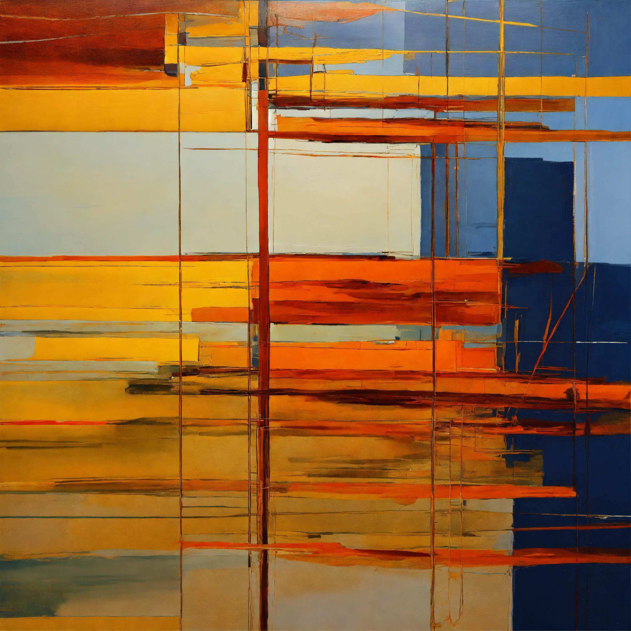 Lexica - Abstract, line art, oil painting, transparent, in style ...