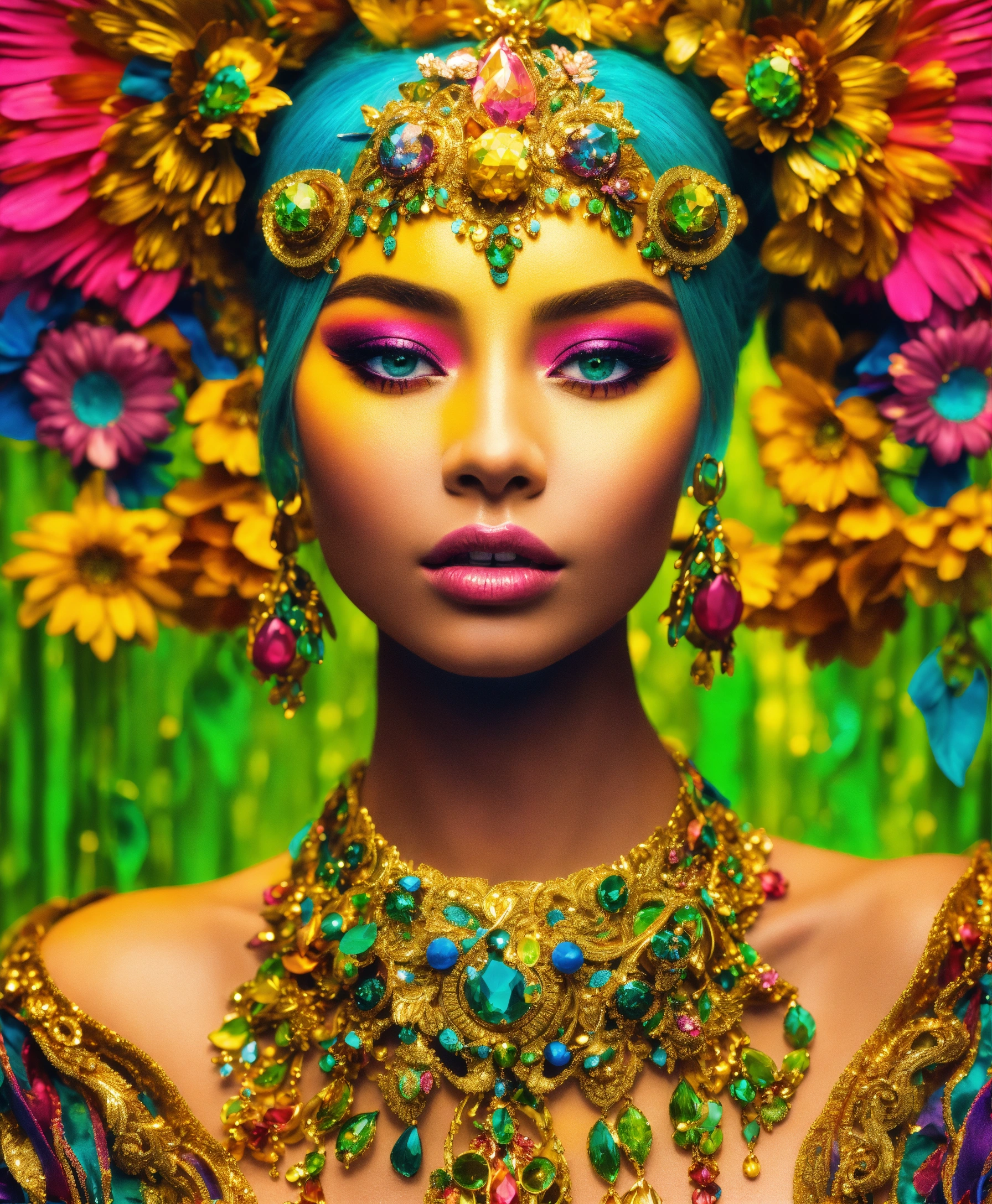 Lexica - Futuristic beautiful photogenic supermodel painted glamorous ...