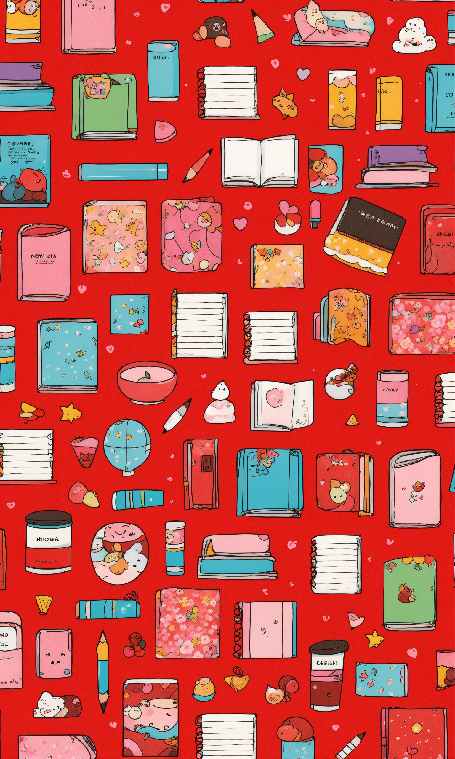 Lexica - Icons of kawaii books, kawaii pencils, kawaii notebooks ...