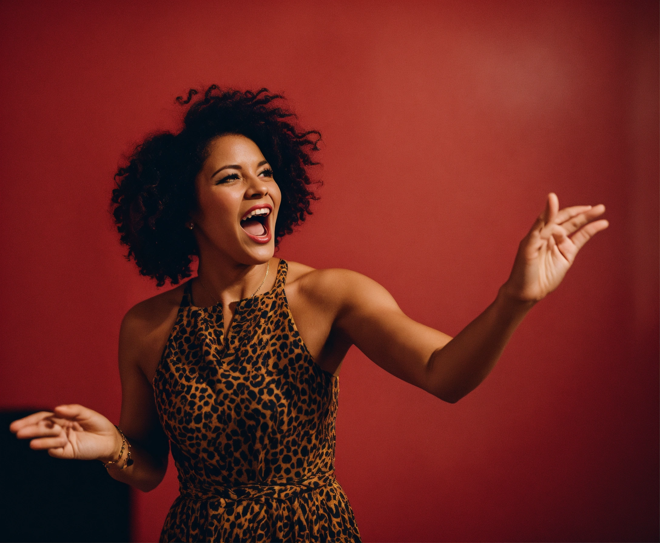 Lexica - A lady frantically waving her hands and pointing