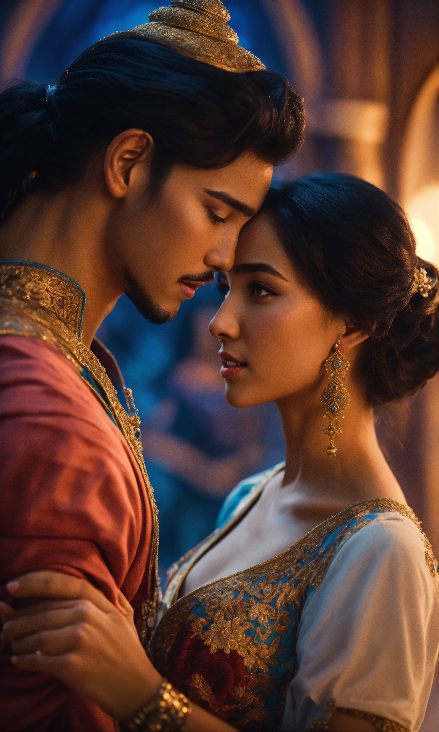 Lexica - Aladdin and Jasmine, portrait, best quality, full body ...