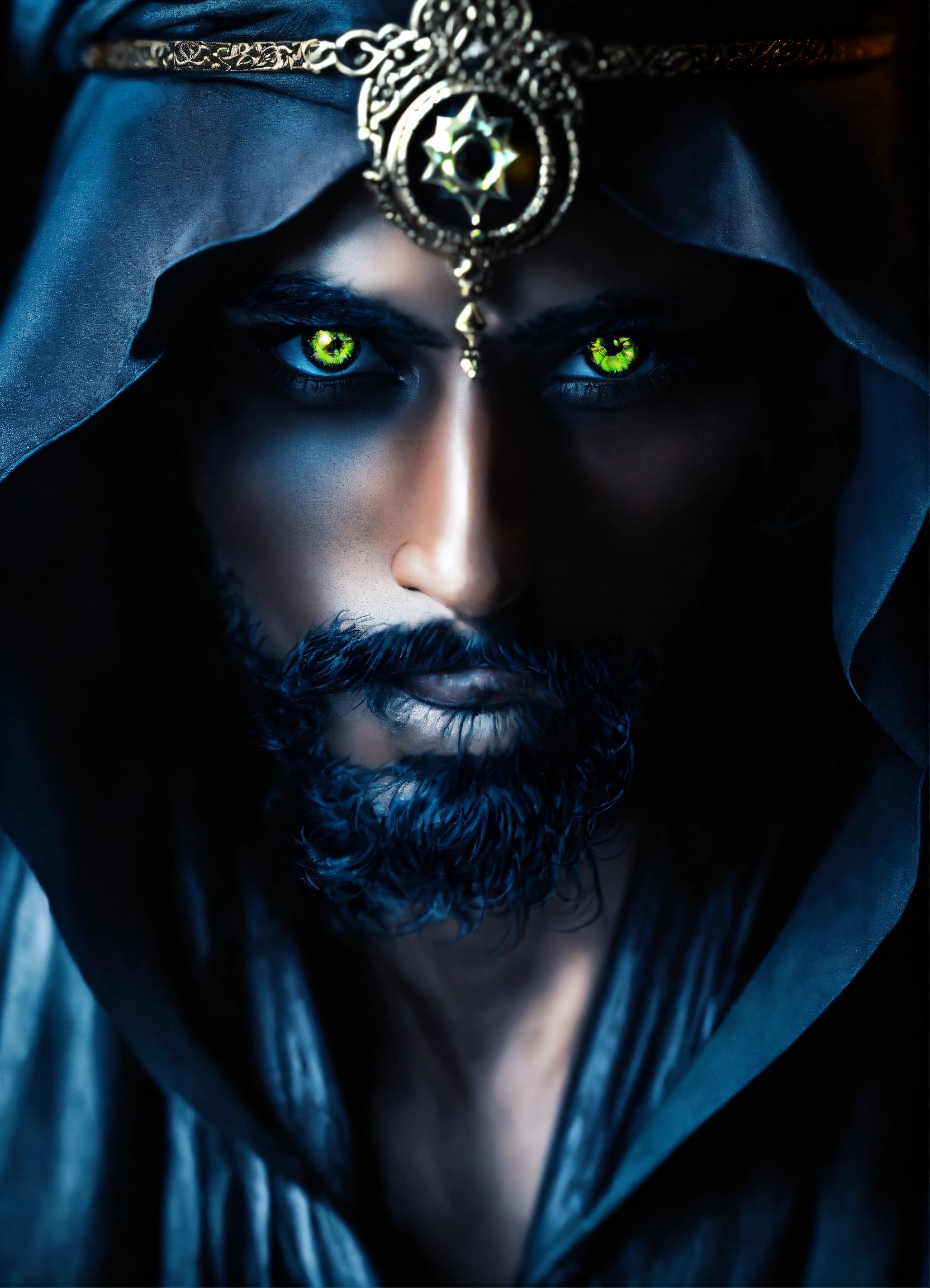 Lexica - Dark, mysterious and dramatic headshot of a young handsome ...