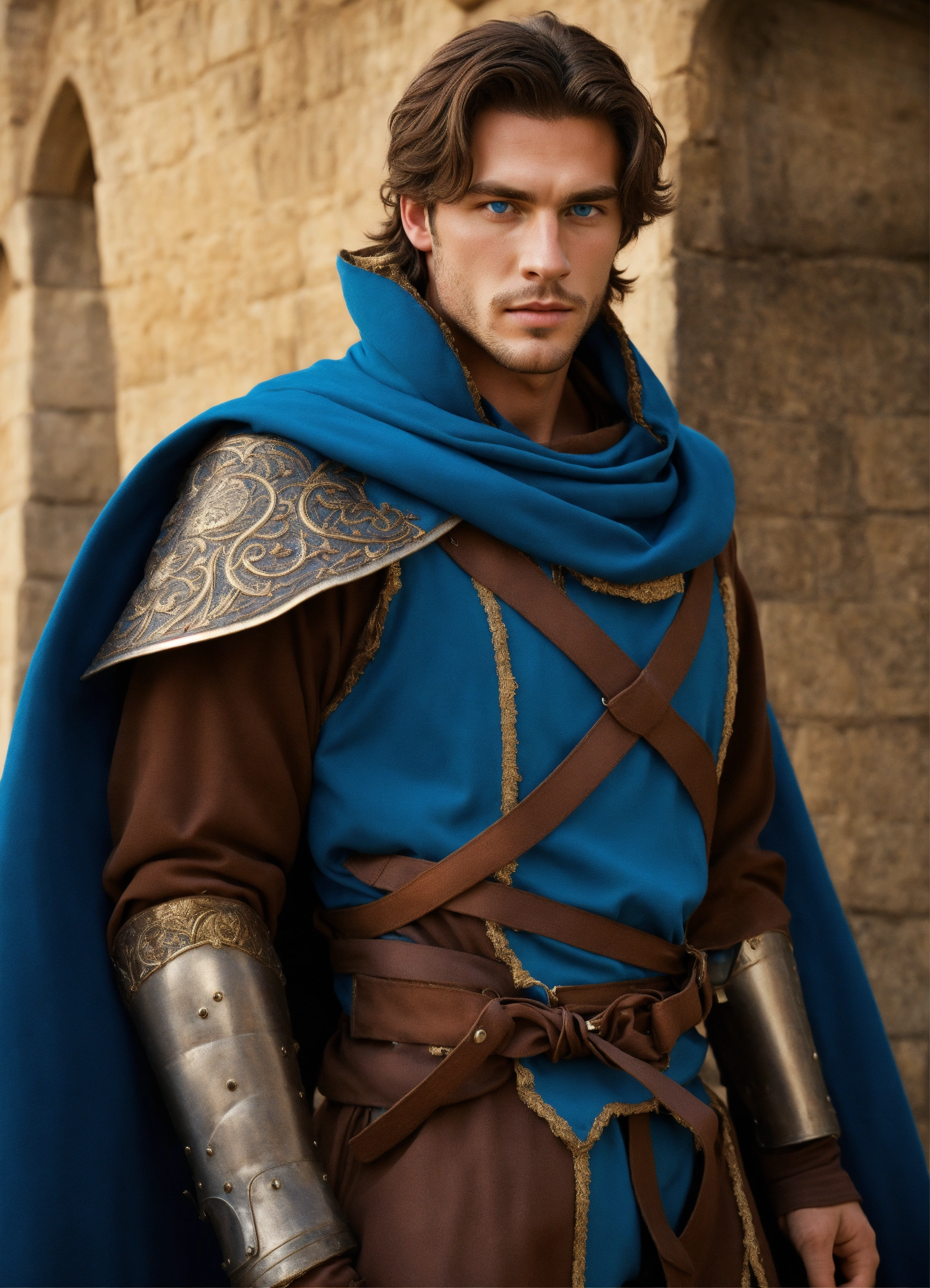 Lexica - Very handsome man, blue eyes, brown hair, courageous, athlete ...