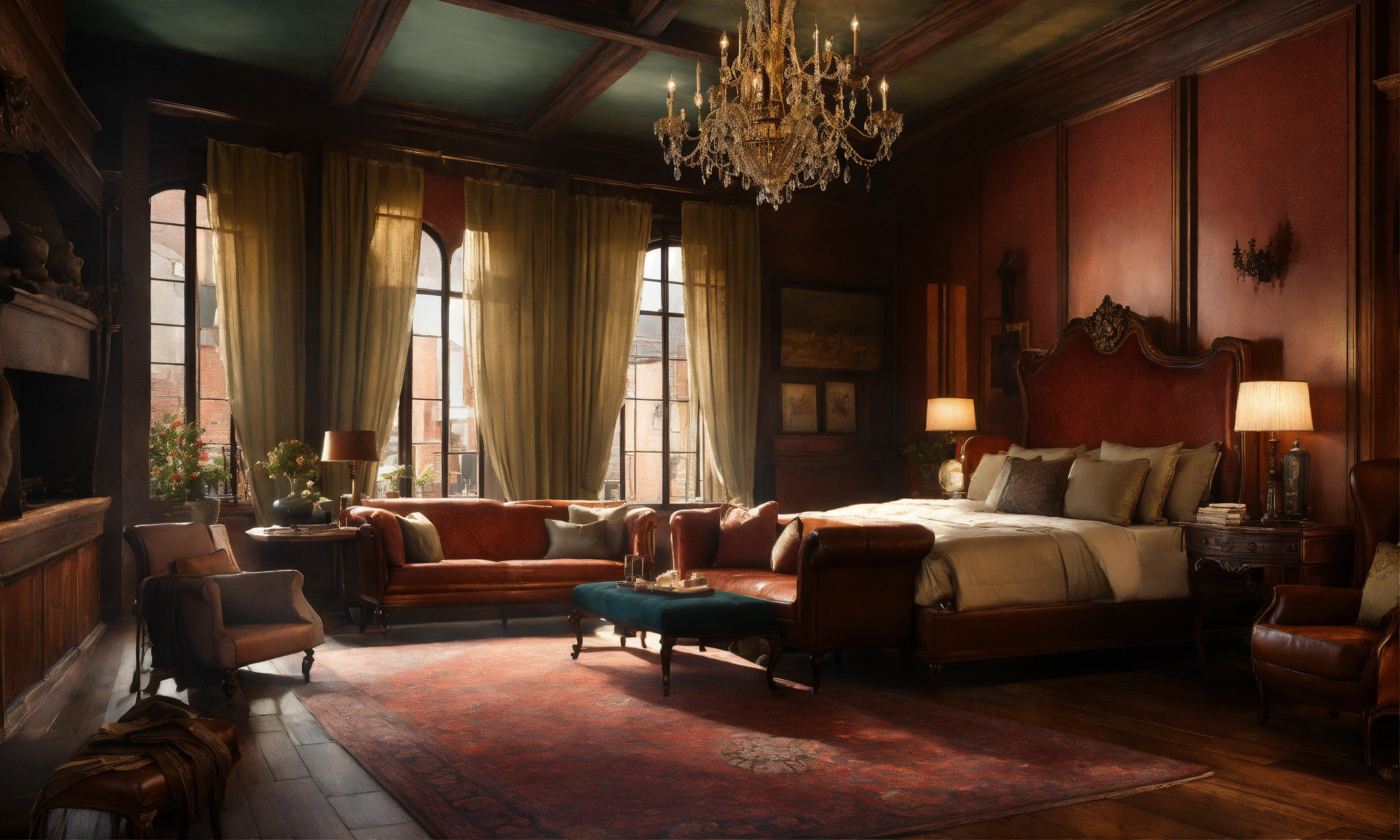 Lexica - Concept art of huge master bedroom, new Orleans, the originals ...