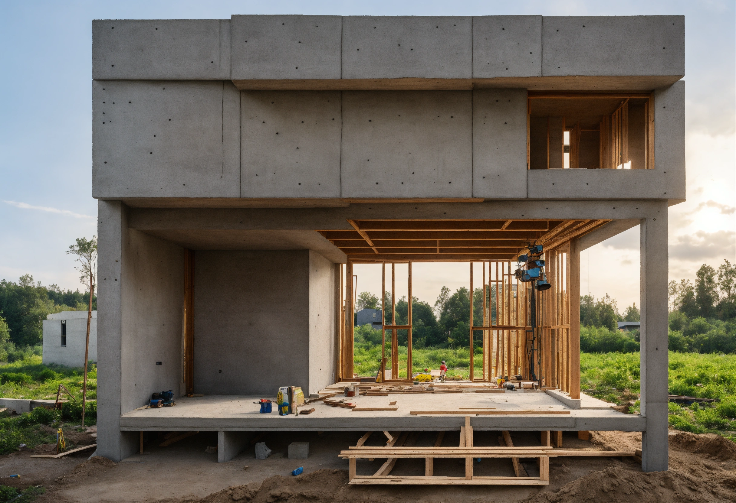 Lexica - Construction of a family concrete house