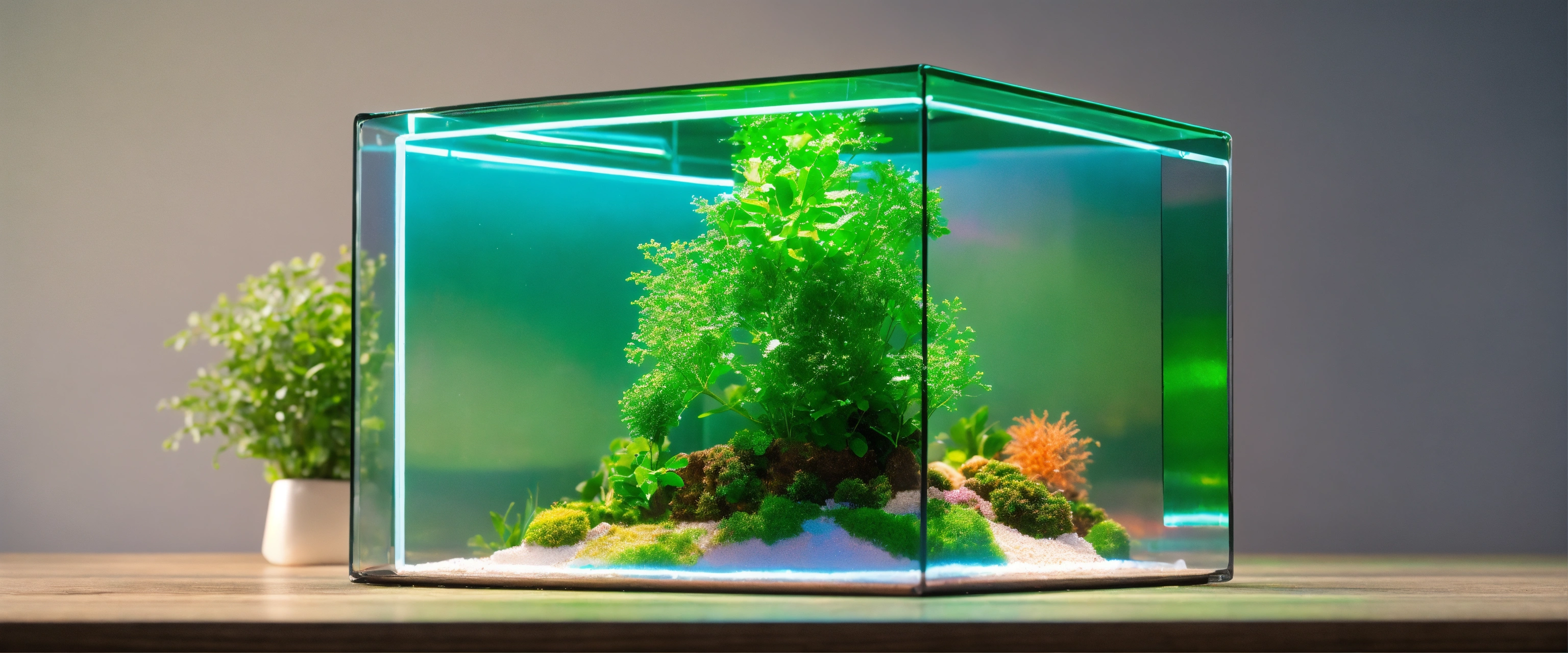 Lexica - Cube, 4k, small modern house inside cube!, clear plastic ...