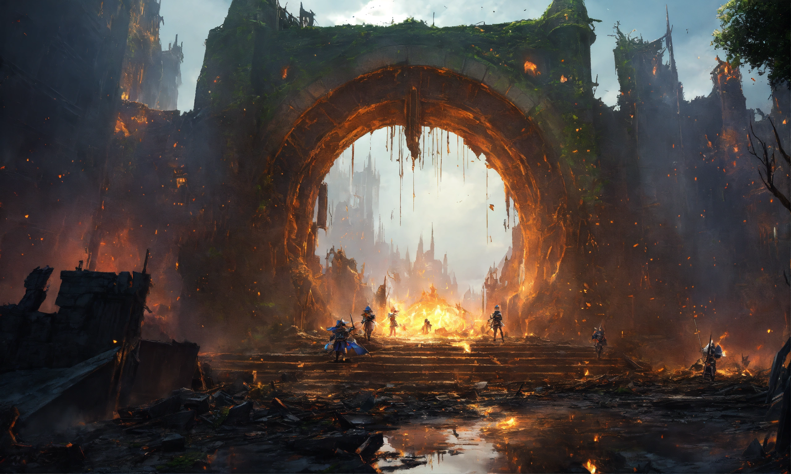 Lexica - Knights comming out of half destroyed teleport portal in ...