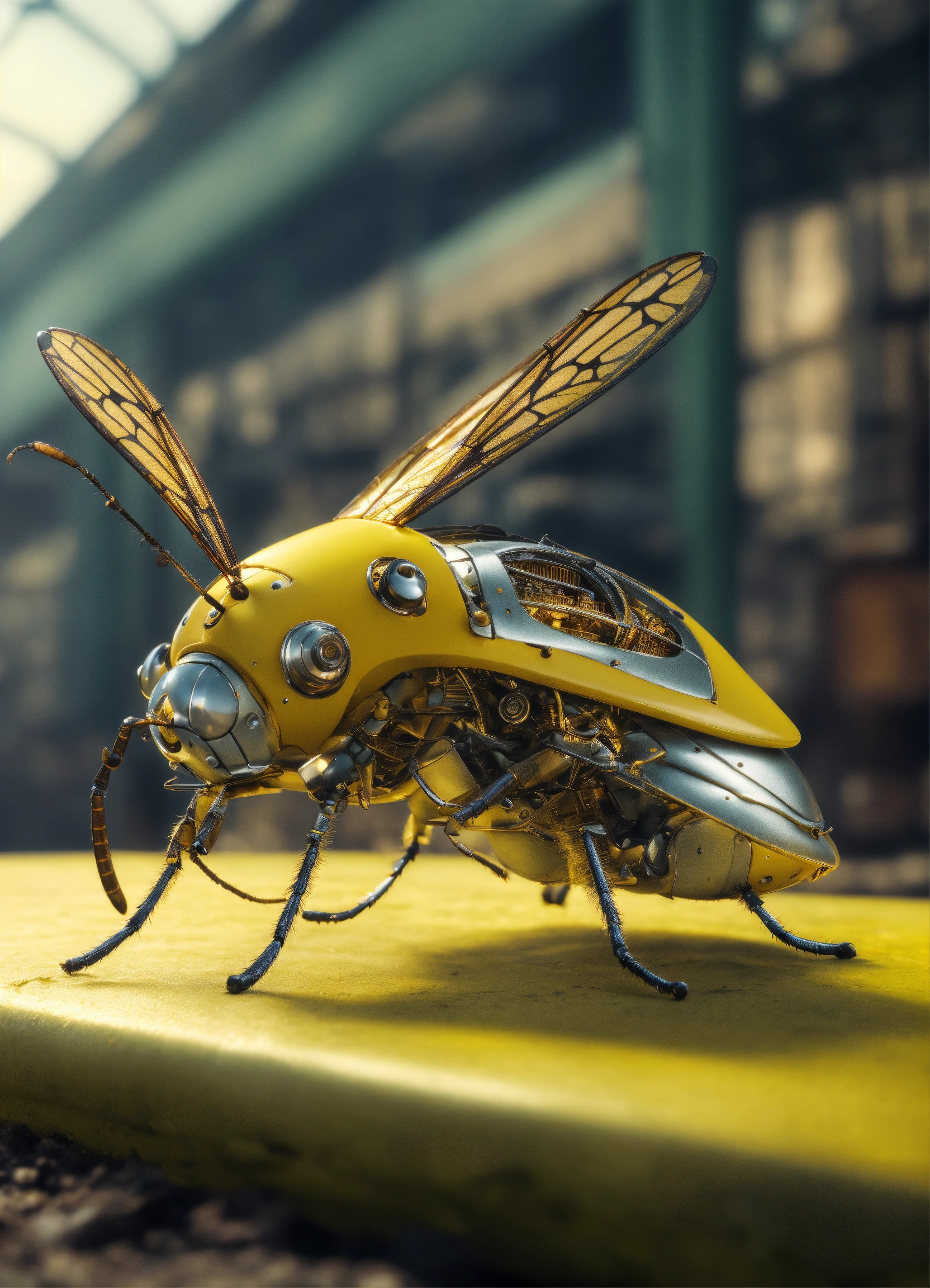 Lexica - Rigged flying mechanical insect, in the style of matthias ...