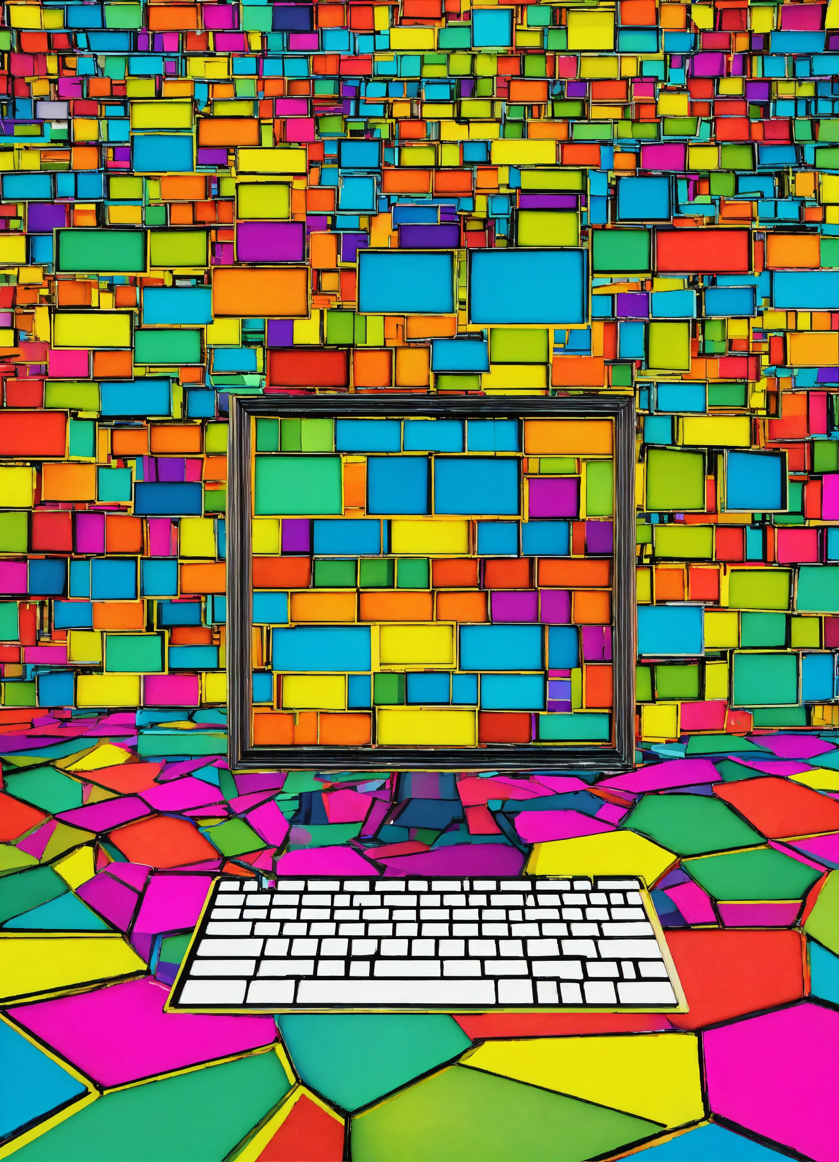 Lexica - Creative frame , computer screen