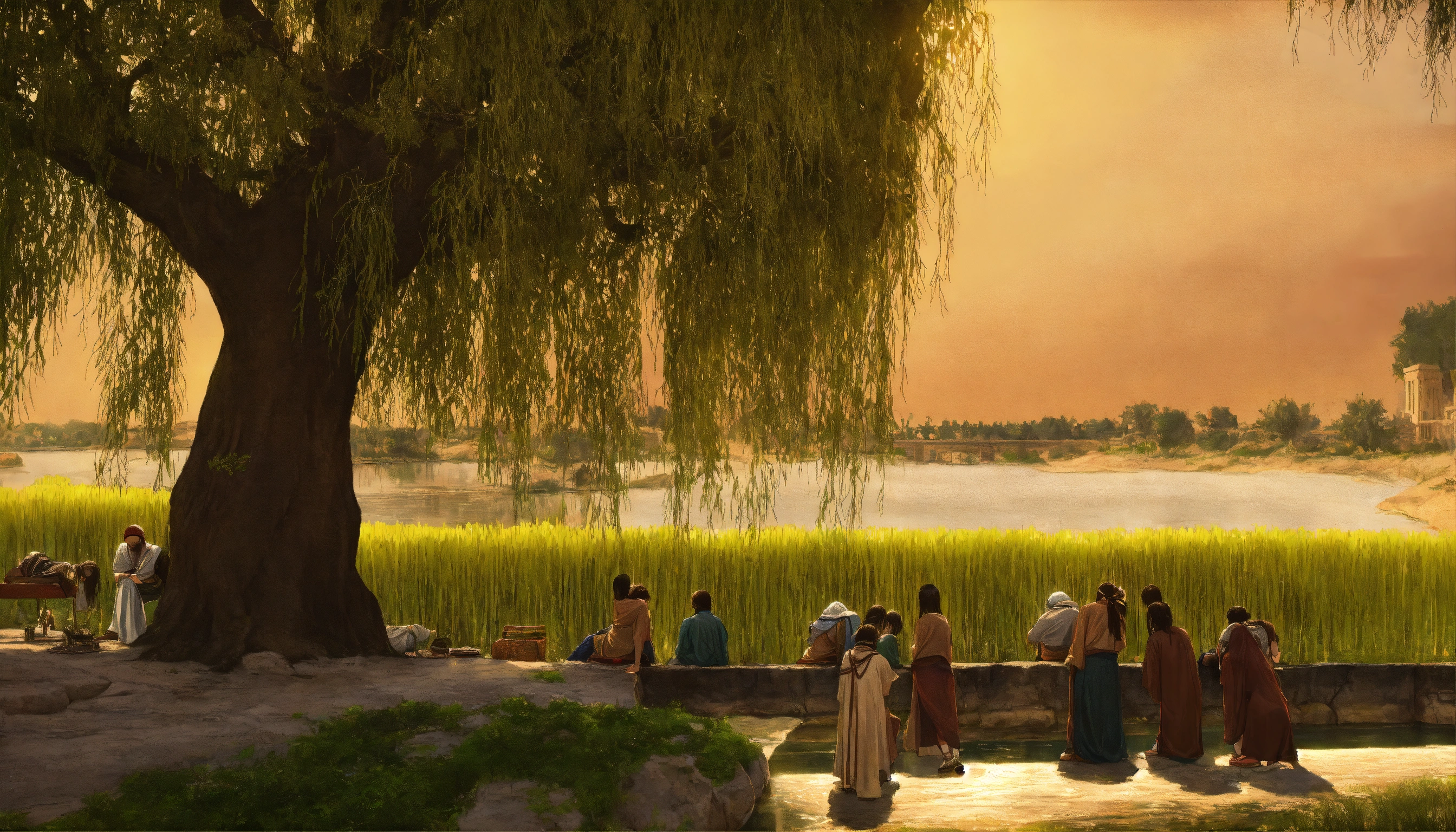 Lexica - Israelites sit and weep under willow trees in Babylon by a ...