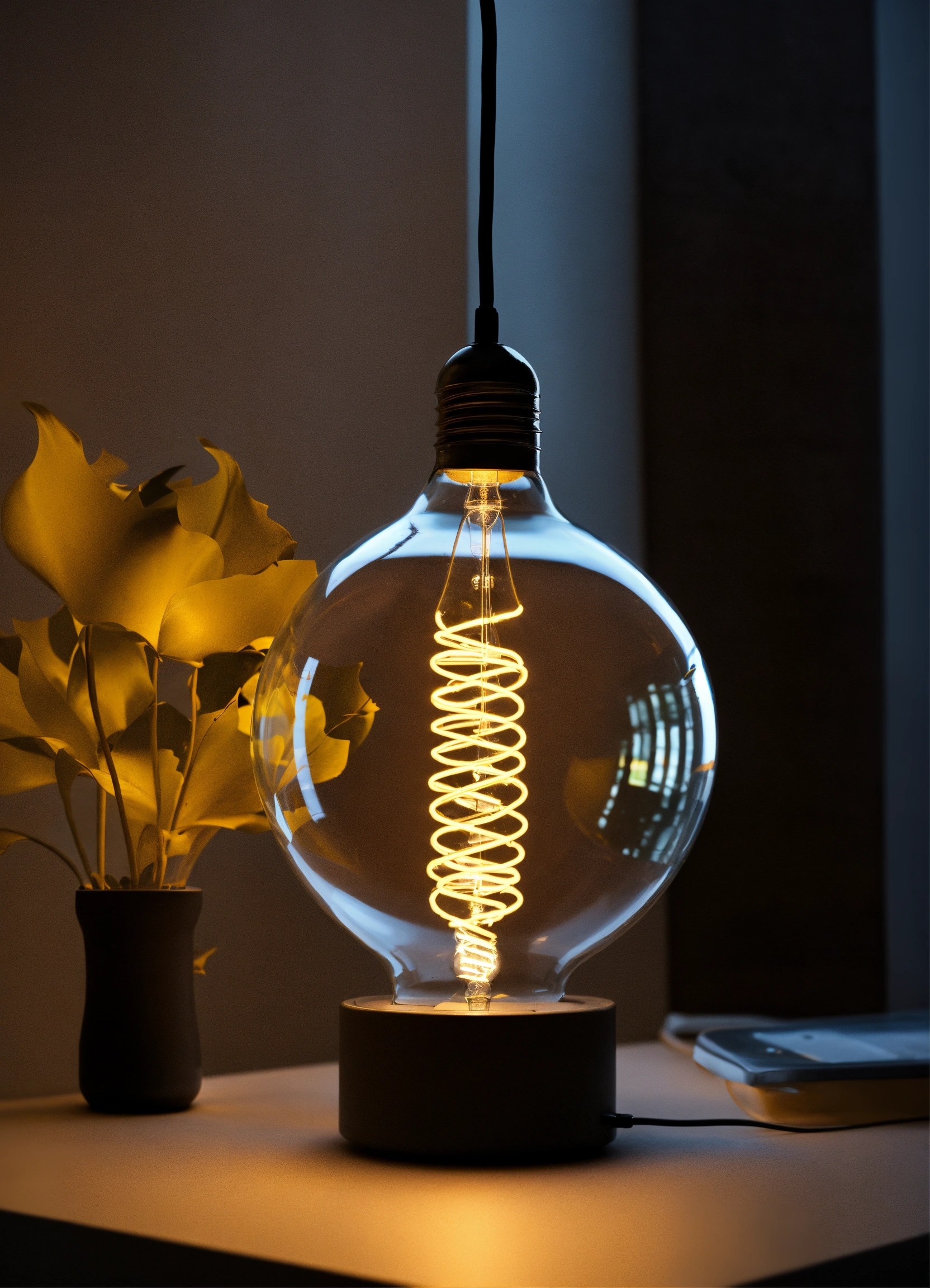 Lexica - A futuristic light bulb (hint), elegant, ultracontemporary ...
