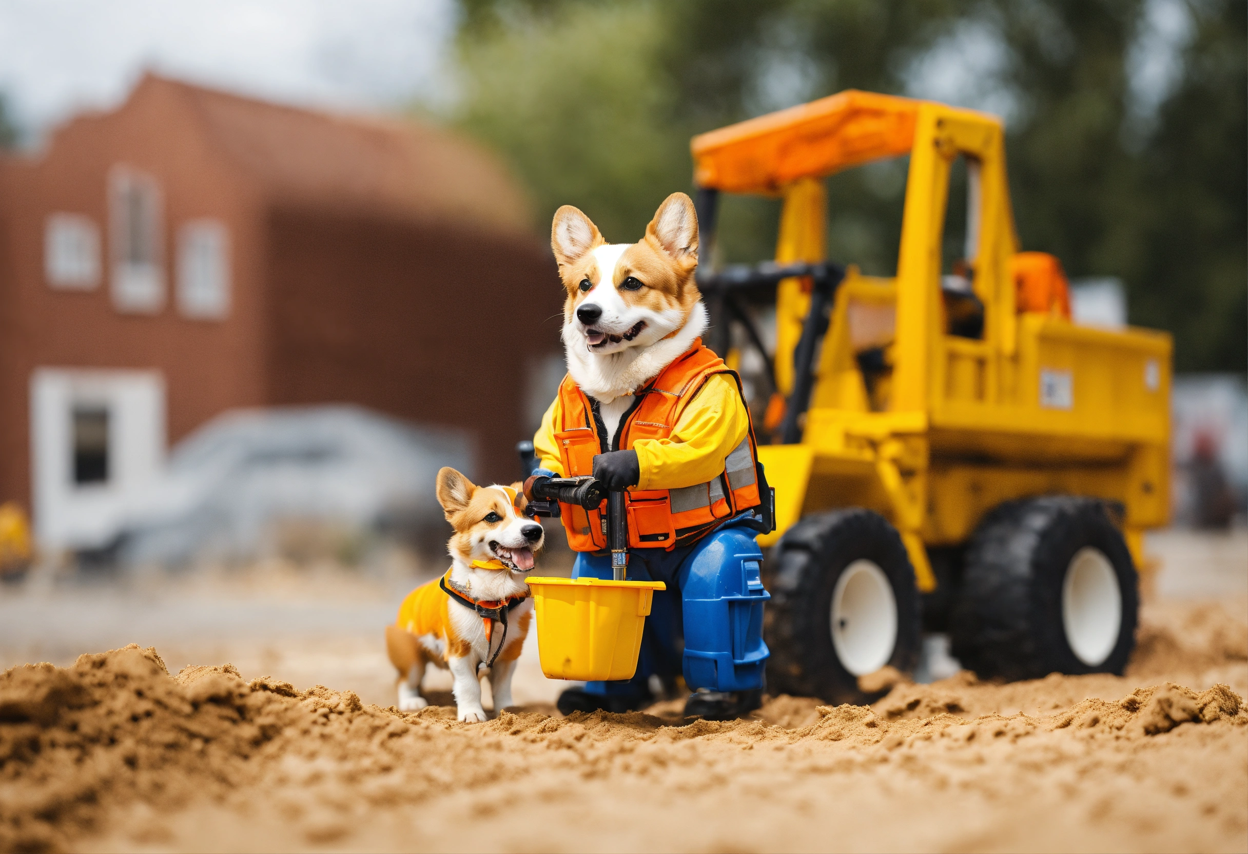 Lexica - Corgi construction worker