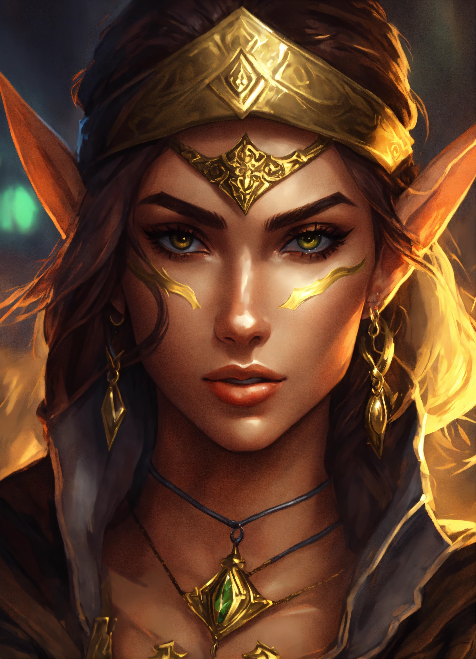 Lexica - Half human half gold elf beautiful female thief, rogue ...