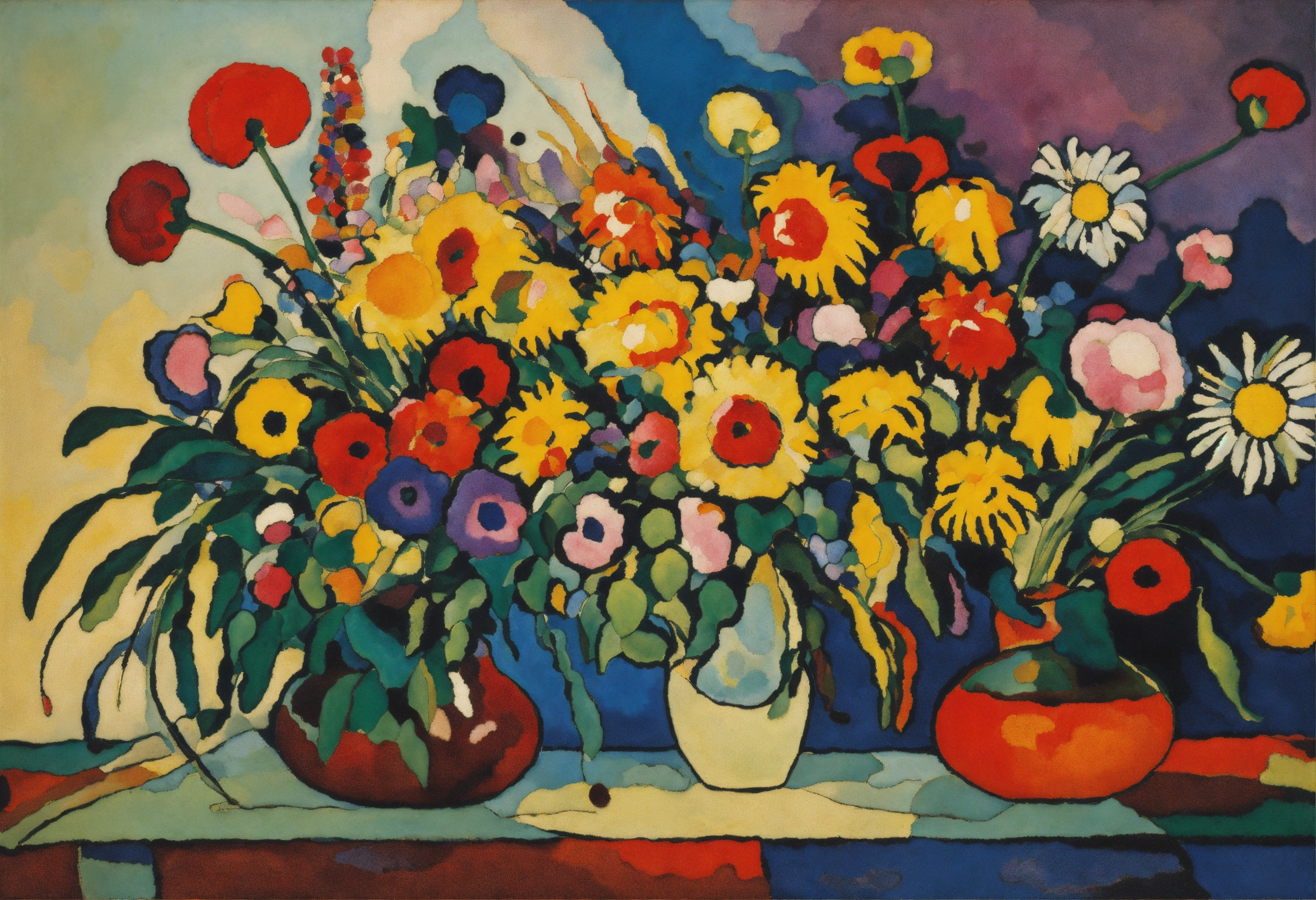 Lexica - Flowers, by Wassily Kandinsky