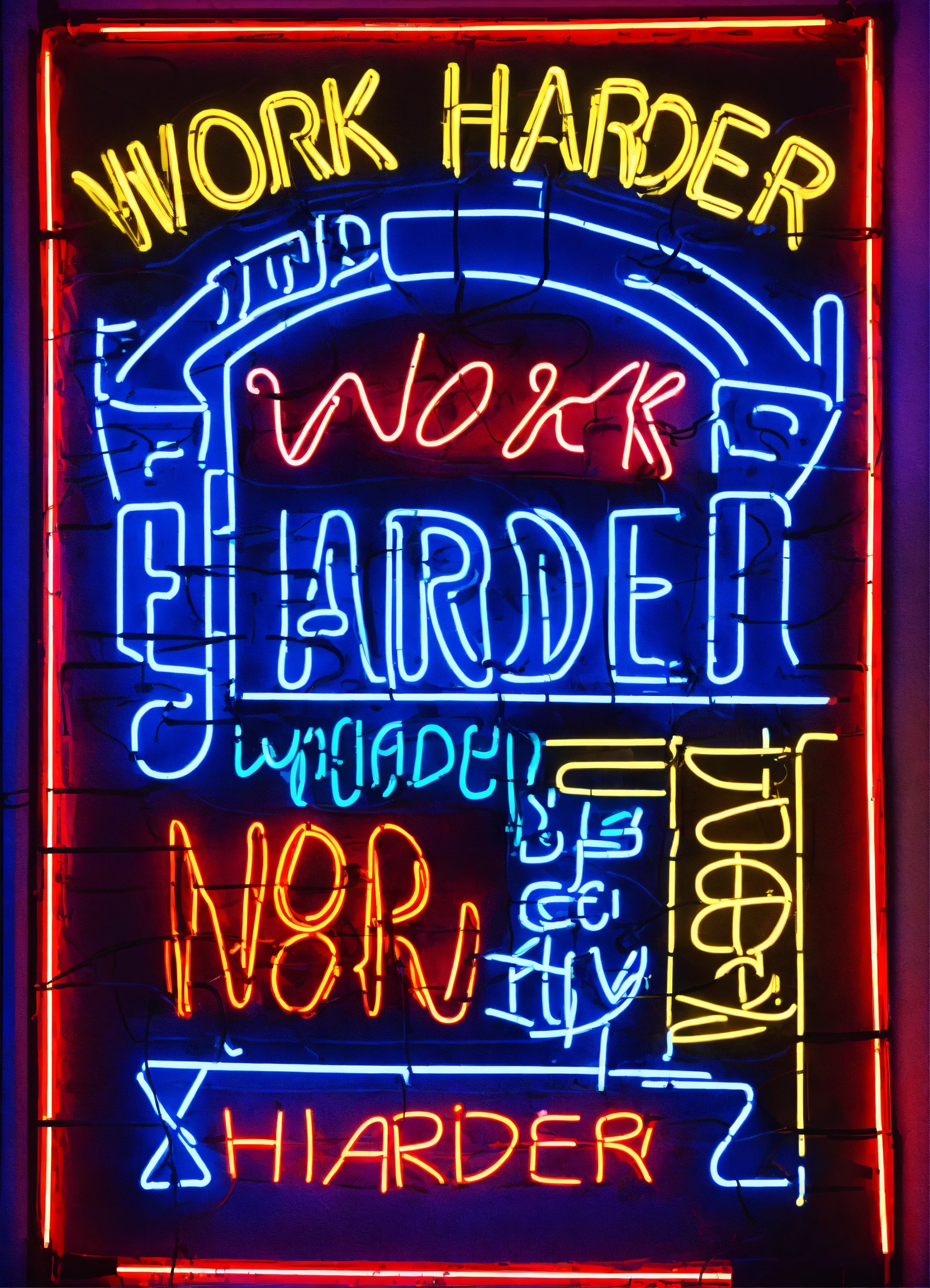 Lexica - Light blue fluorescent neon sign with the hand writen text ...