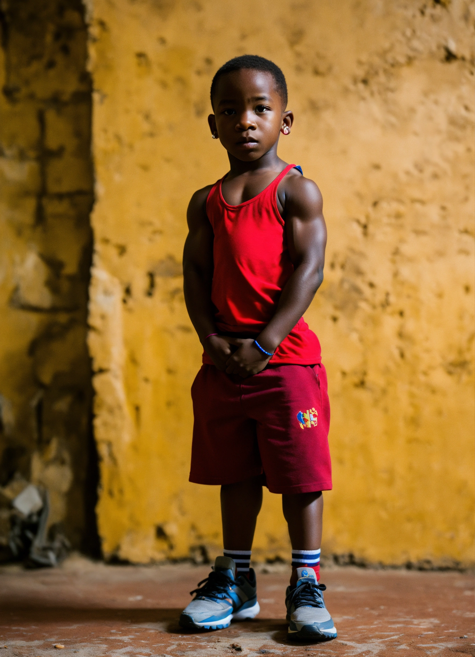 Lexica - Shrunk tiny Haitian bodybuilder