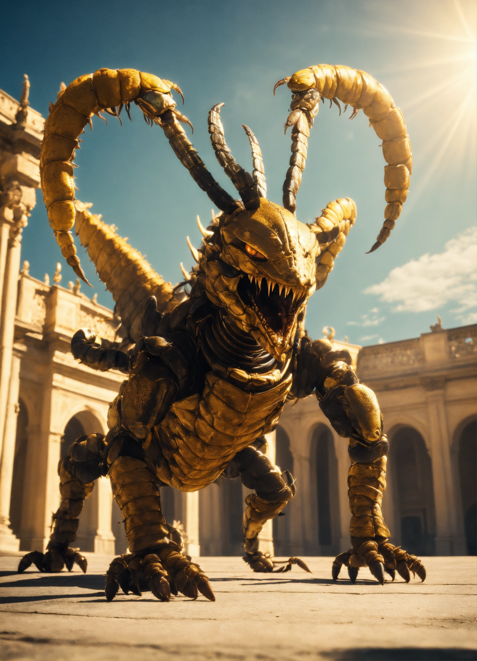 Lexica - A monster with the head of a scorpion and scorpion arms and ...