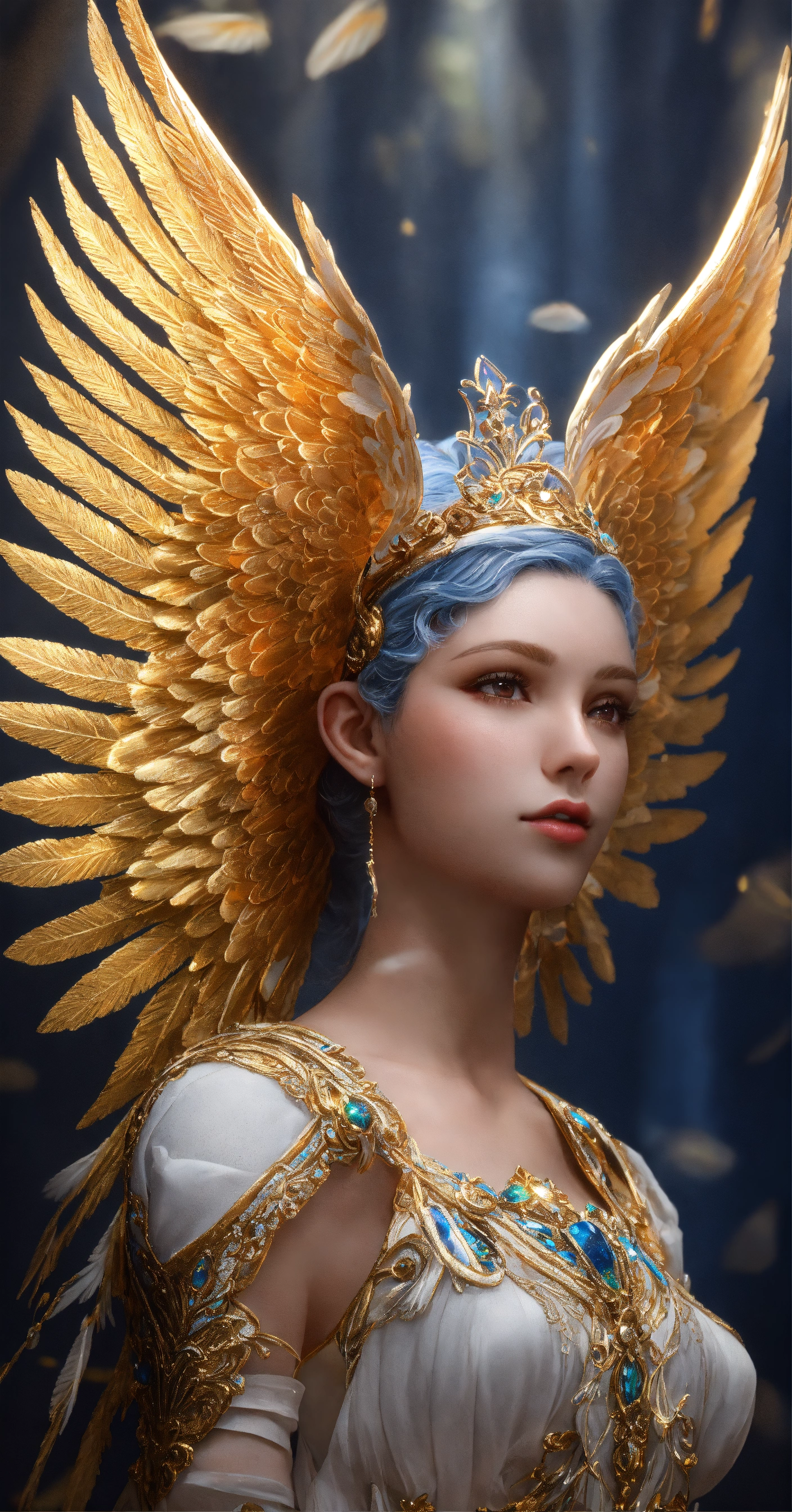 Lexica - Beautiful and perfect small angel wings in white, detailed and ...