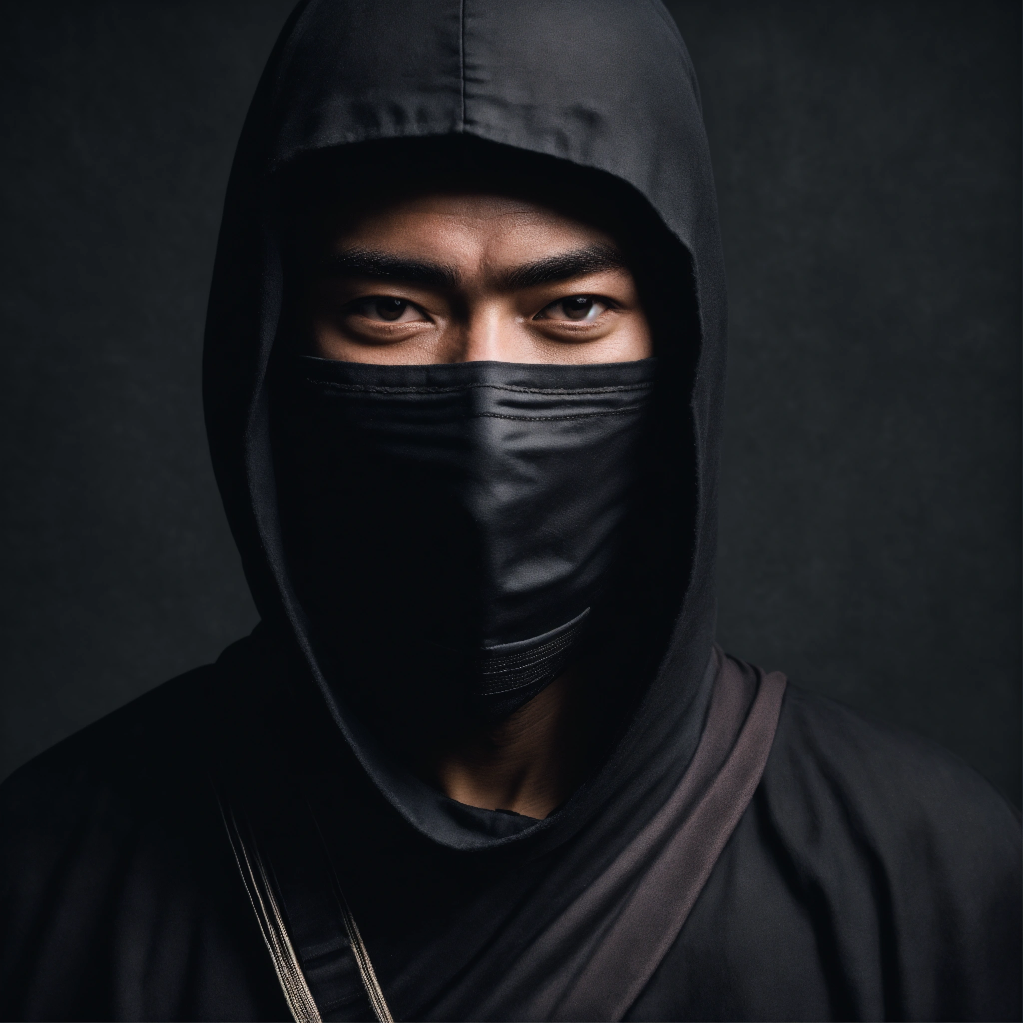 Lexica - Portrait of a male ukj person as a ninja, face not covered ...