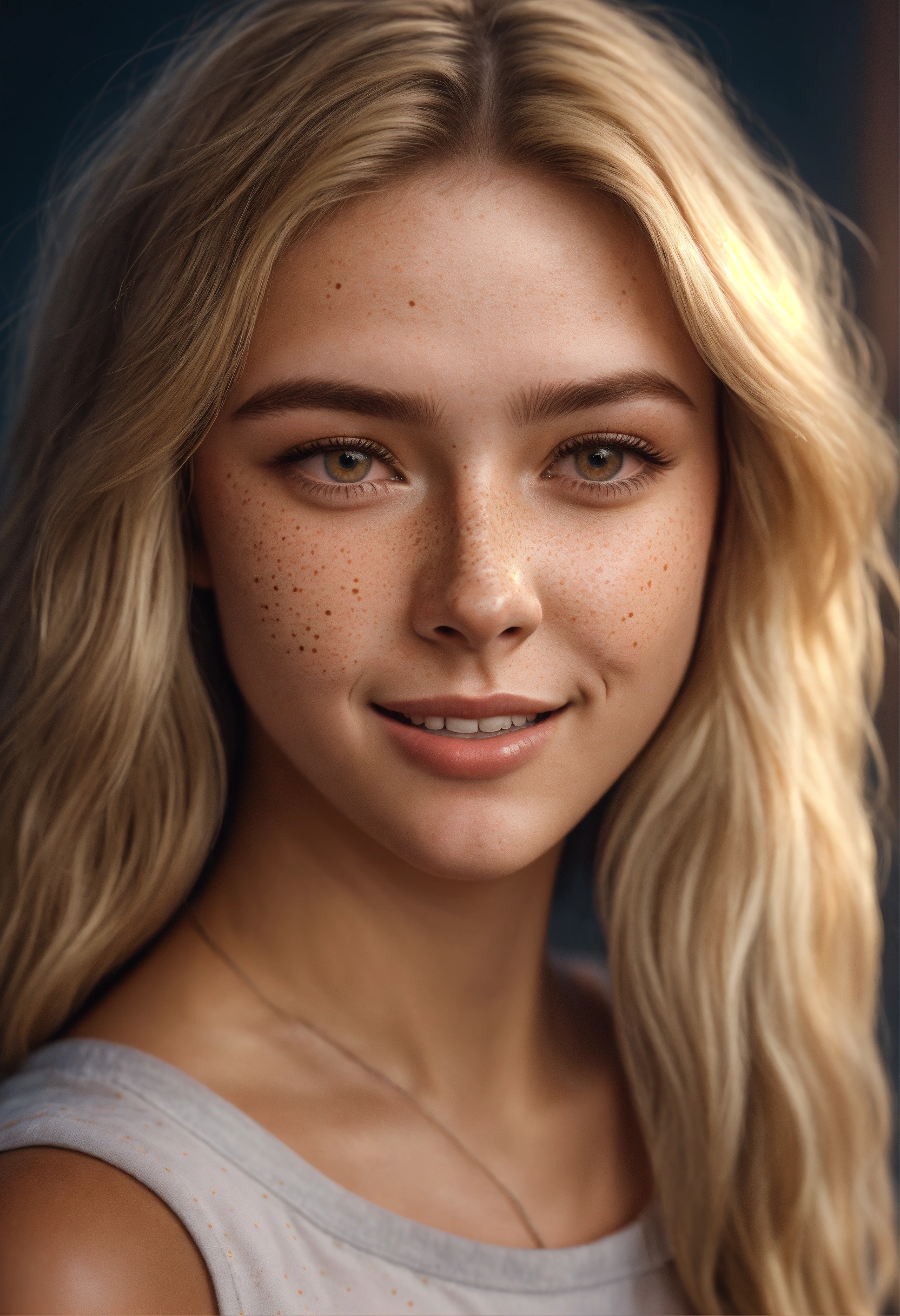 Lexica - A realistic face photo of a white 18 years old girl with brown ...