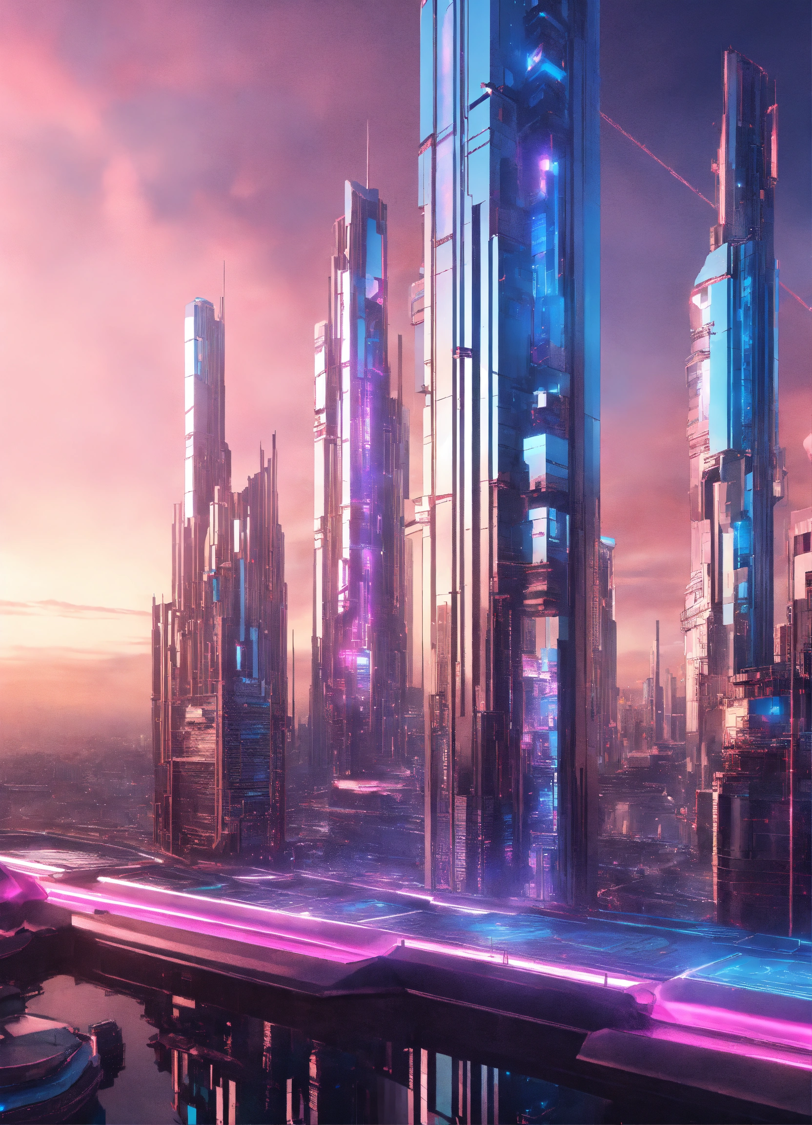 Lexica - A super futuristic city that it's turning into metallic ...