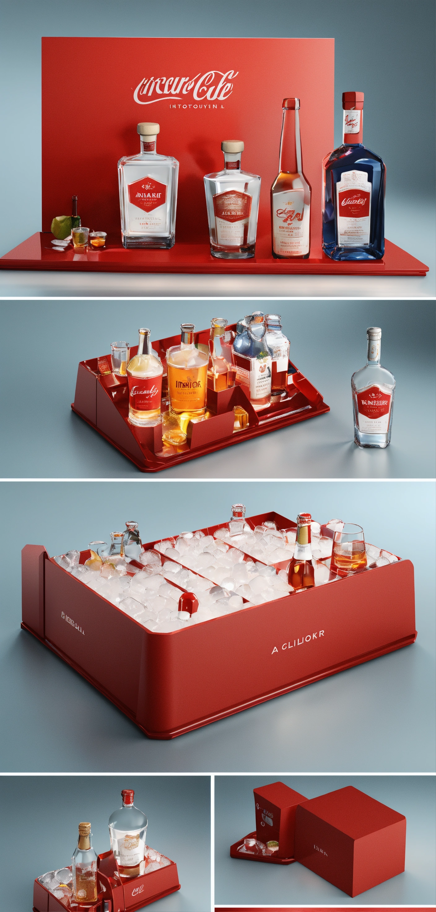 Lexica - WHITE and Red theme Photorealistic Minimal products displayed ...