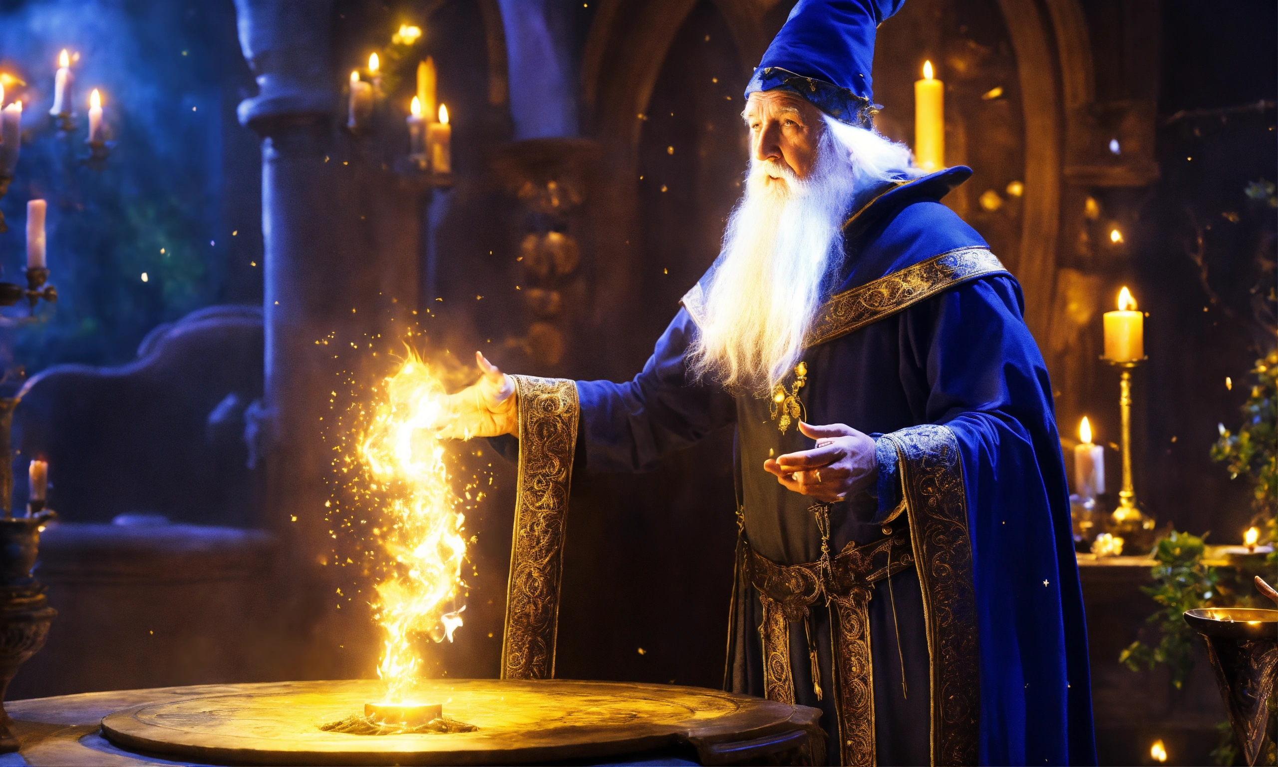 Lexica - The wizard casts a spell. Miracle of magic