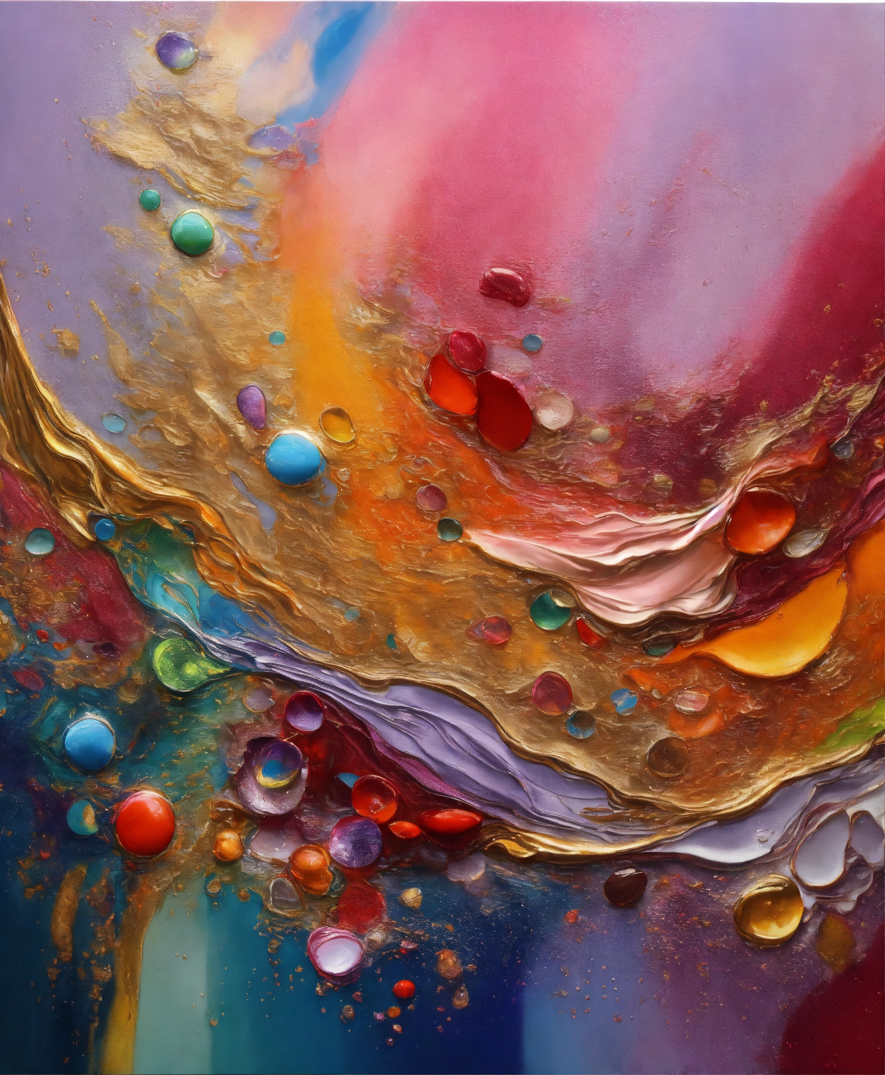 Lexica - Colorful abstract painting oil and water complex complicated ...
