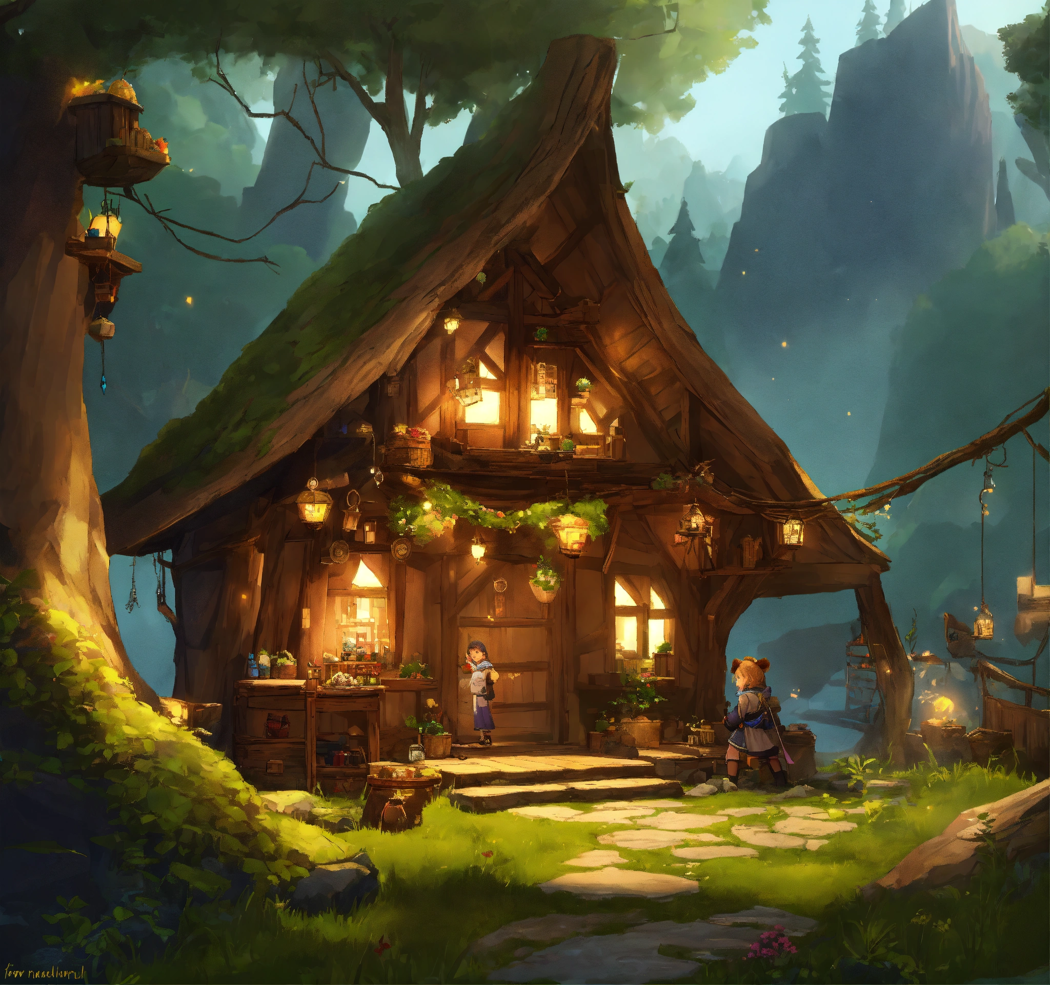 Lexica - MMO game with online players. treehouse. Ori. Ewok village ...
