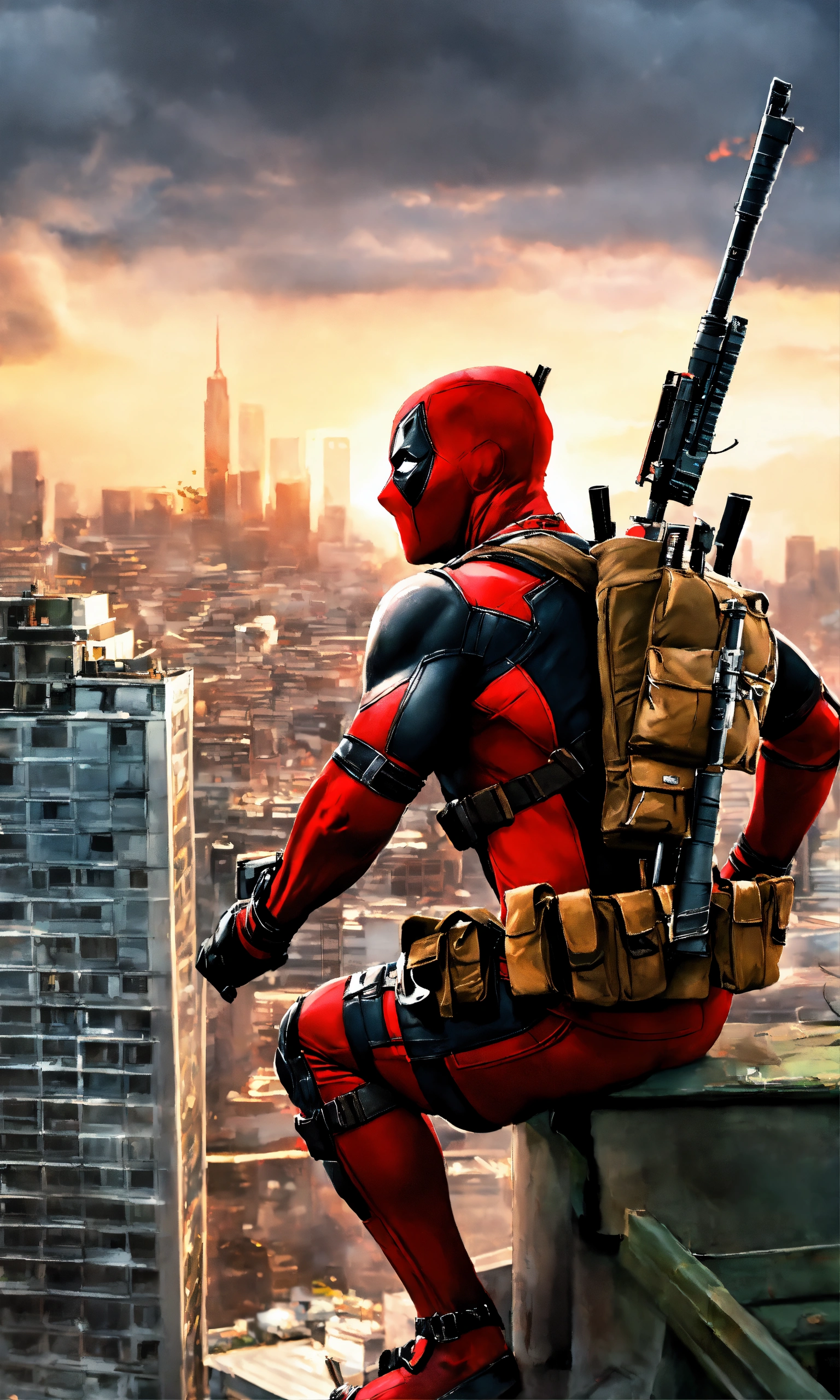 Lexica - Realistic, deadpool becomes a sniper, shooting on the top ...