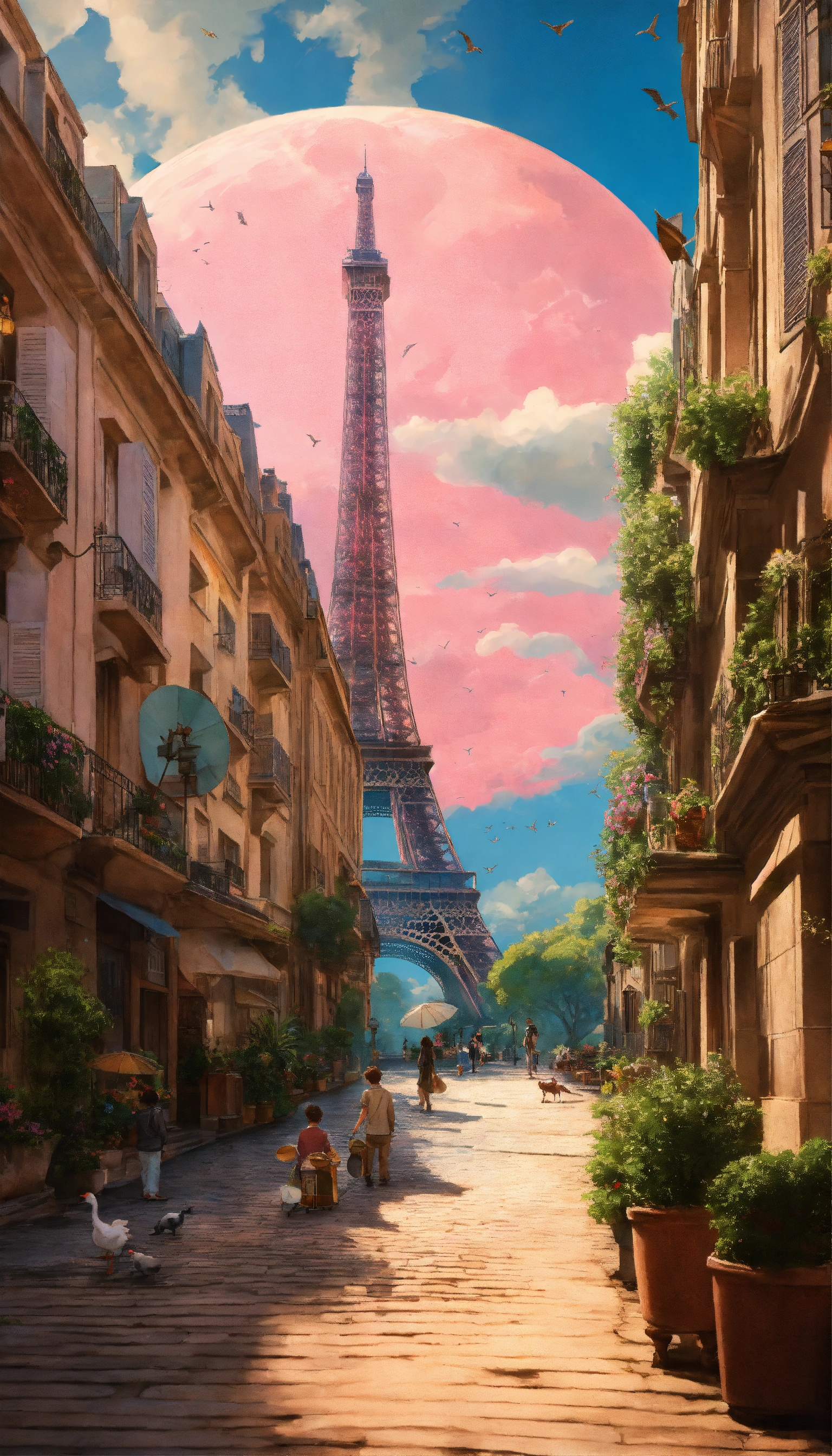 Lexica - A surrealist place that looks like paris, with the triumph ...