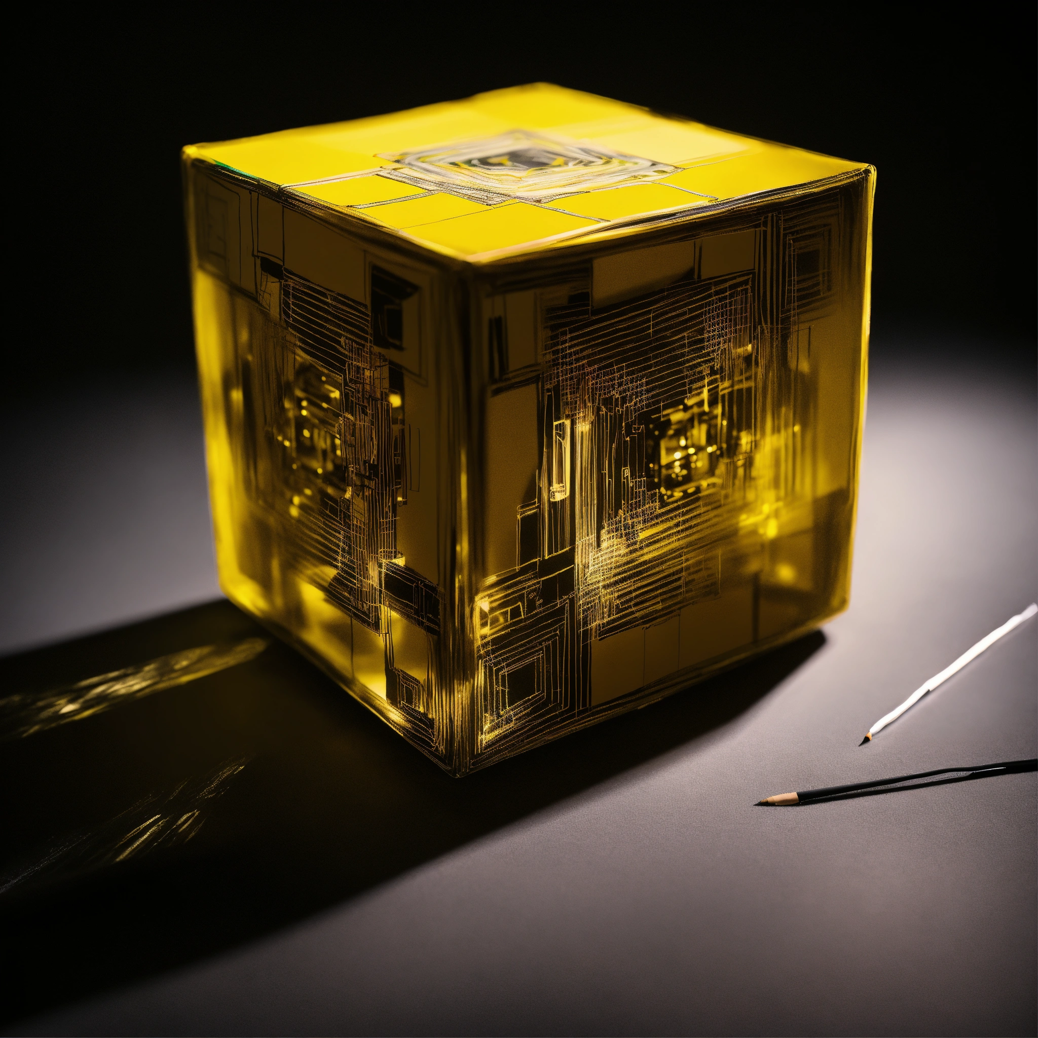 Lexica - Cube drawings, technology, paper, drawing supplies, cube in a ...