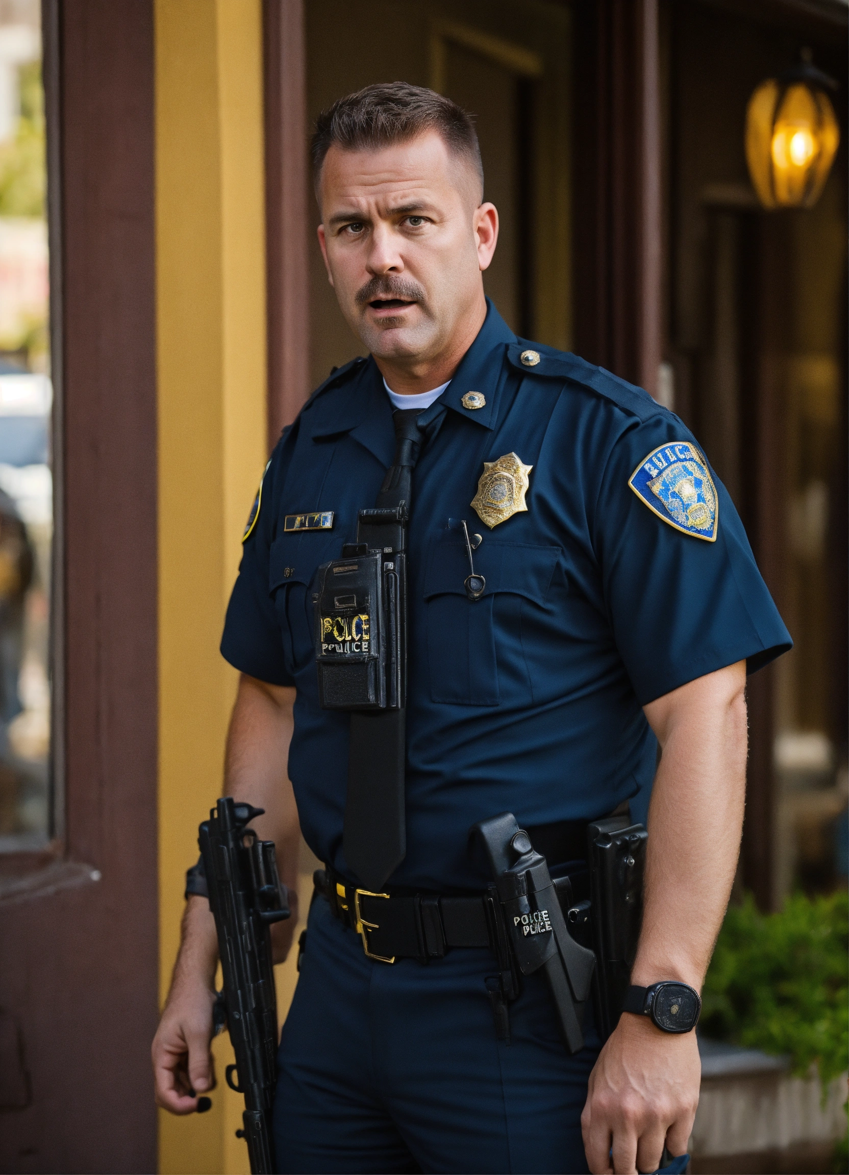 Lexica - Scared random looking unique expressive police officer ...