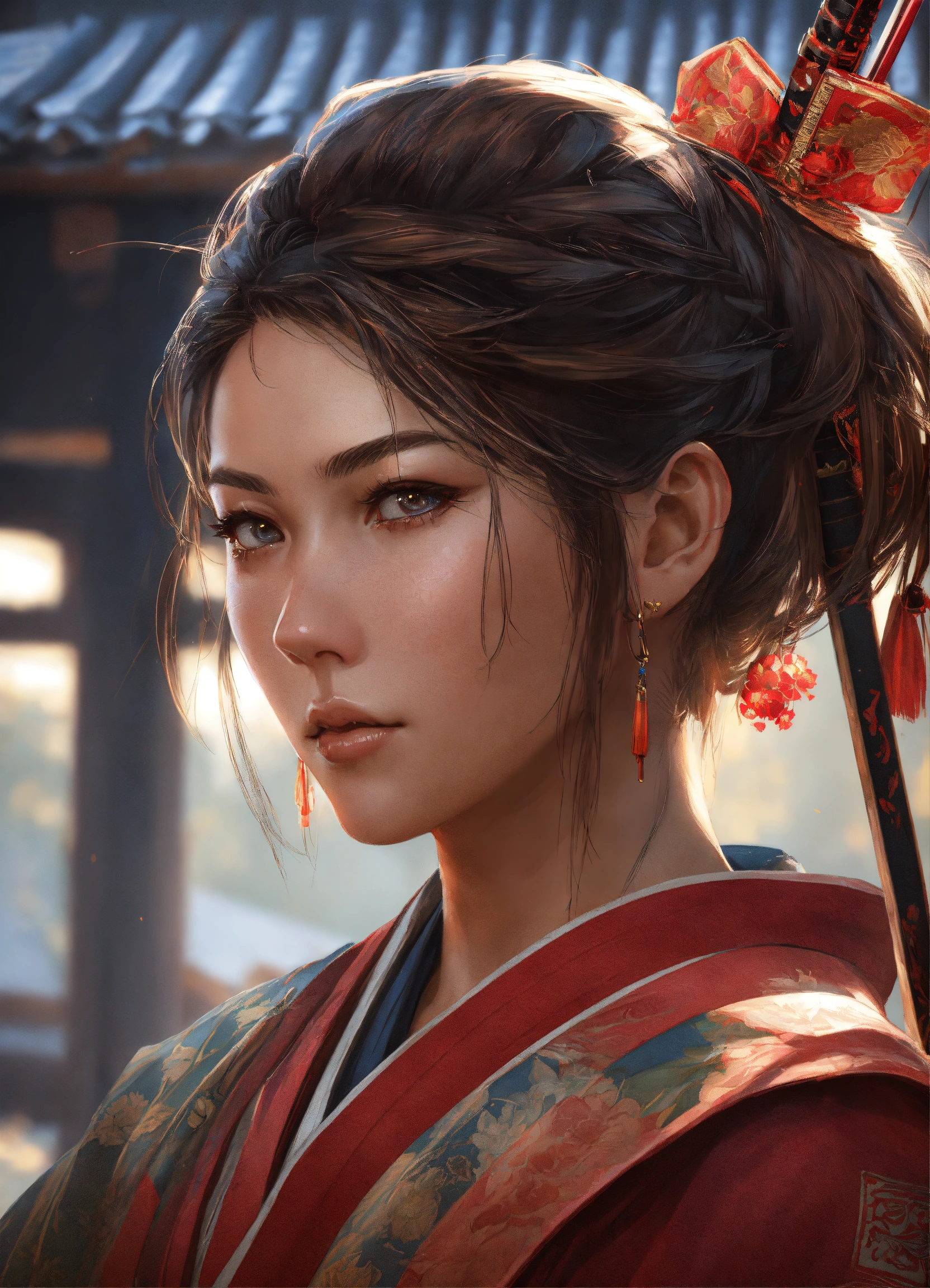 Lexica - "female Japanese ronin", heroine, katana, samurai, head and ...