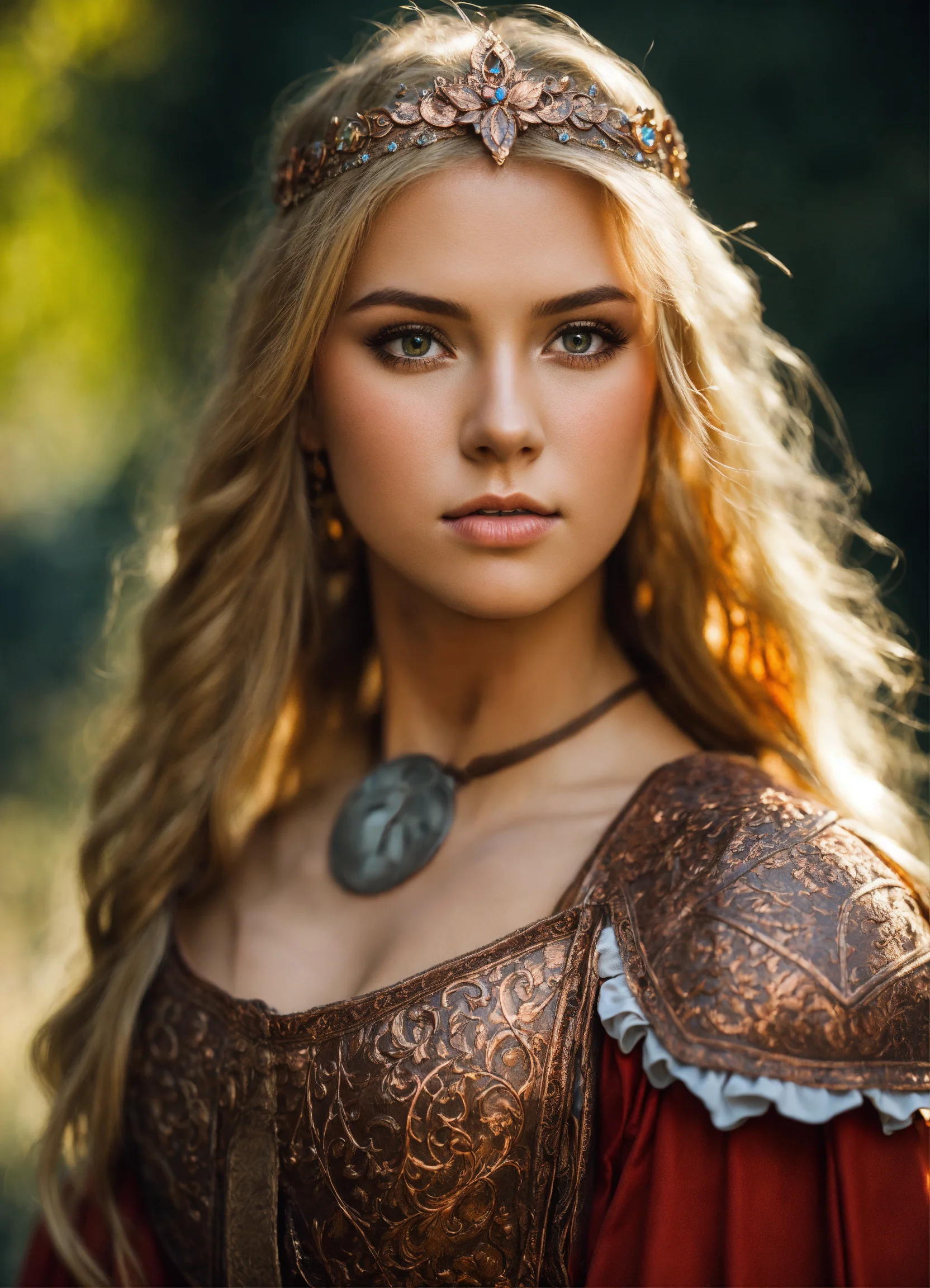 Lexica - Beautiful girl, blond hair, tanned skin, copper-colored eyes ...