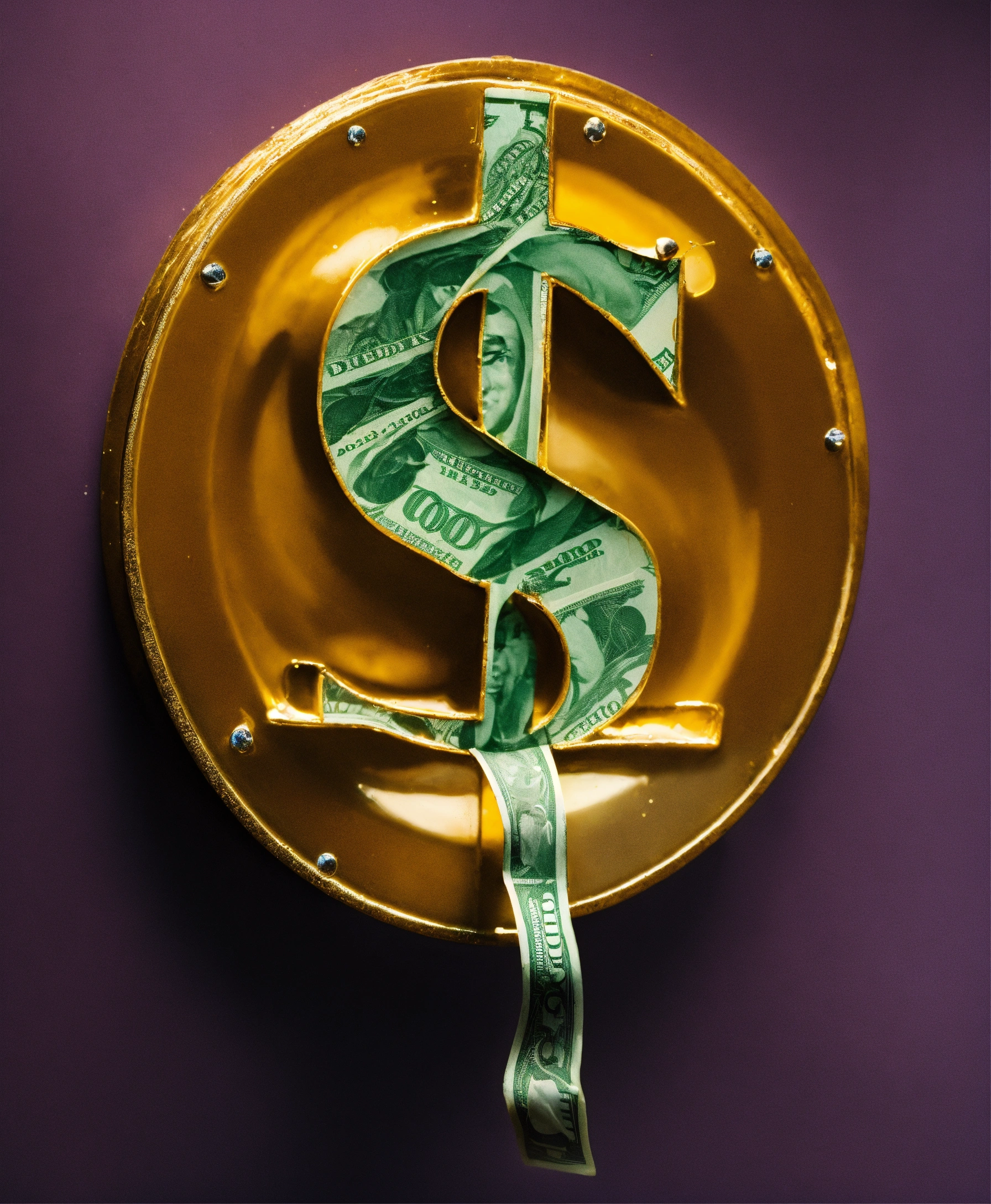 Lexica - A dollar sign with a bite taken out of it