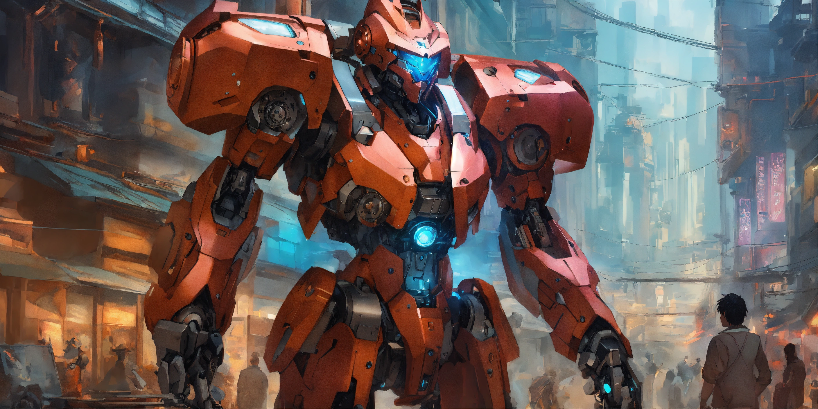 Lexica - Anime art of a mechanical gear-driven mecha, 8k, stunning ...