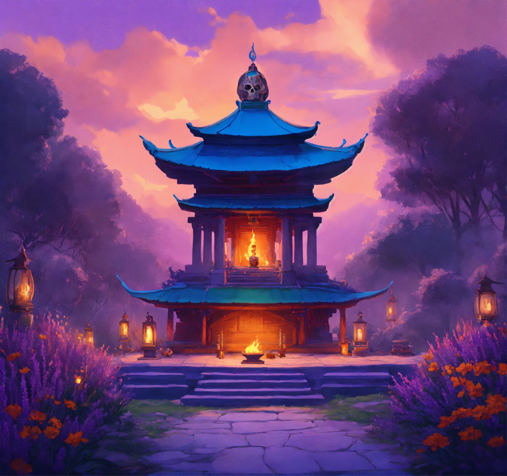 Lexica - A shrine worshipping aether green fire. Shrine placed on the ...