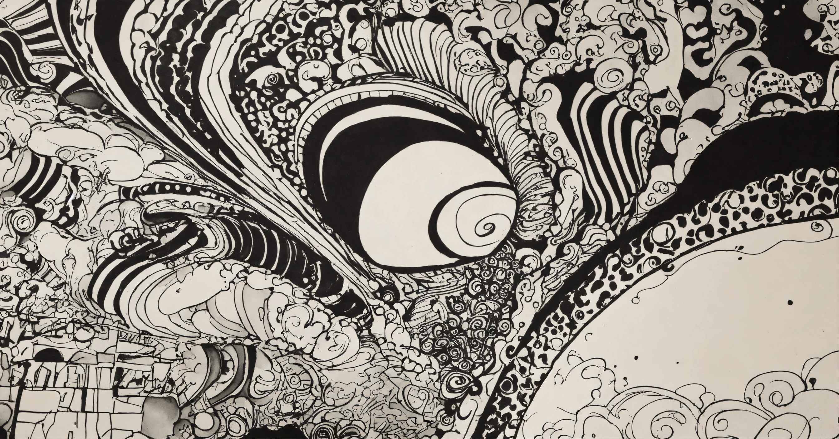 Lexica - Simple 1960s sharpie drawing black and white only. cartoon ...