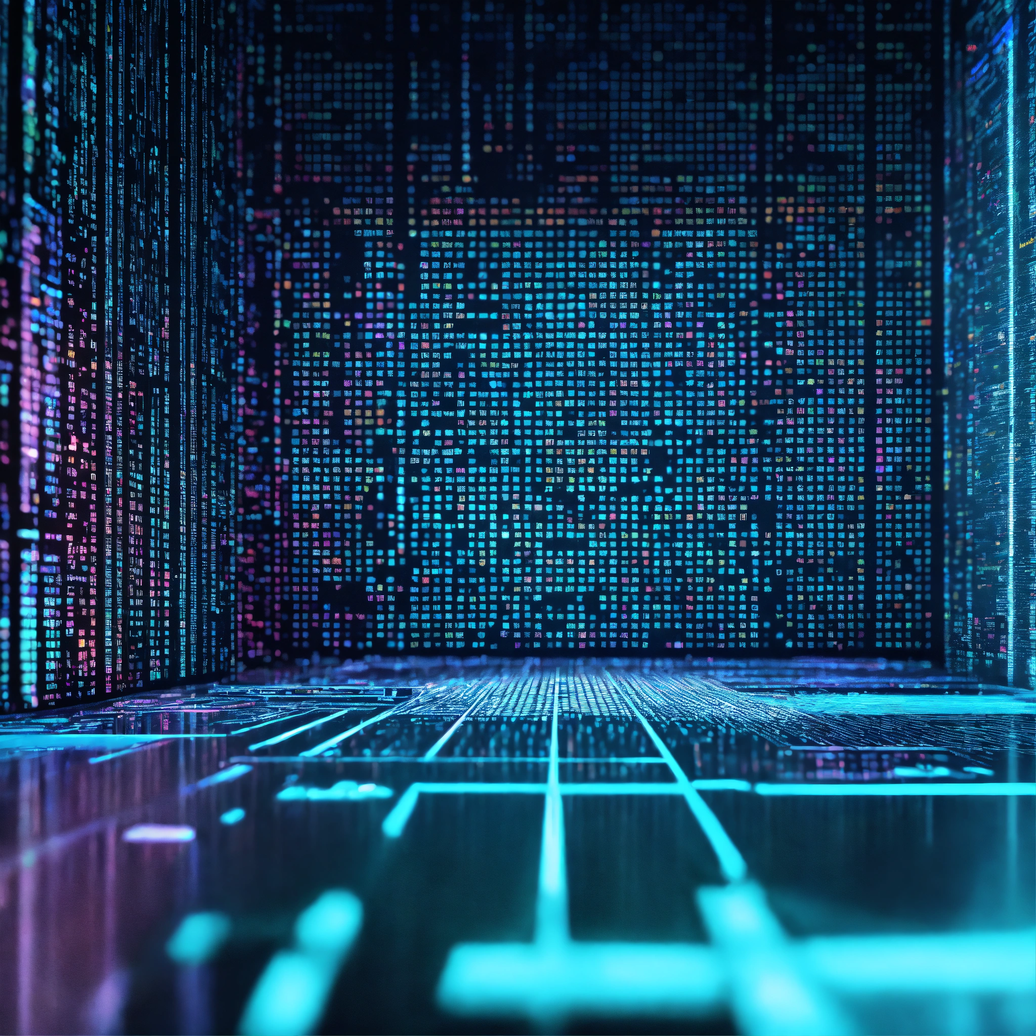 Lexica - Ultra realistic photo of a very high tech 3d software code lit ...