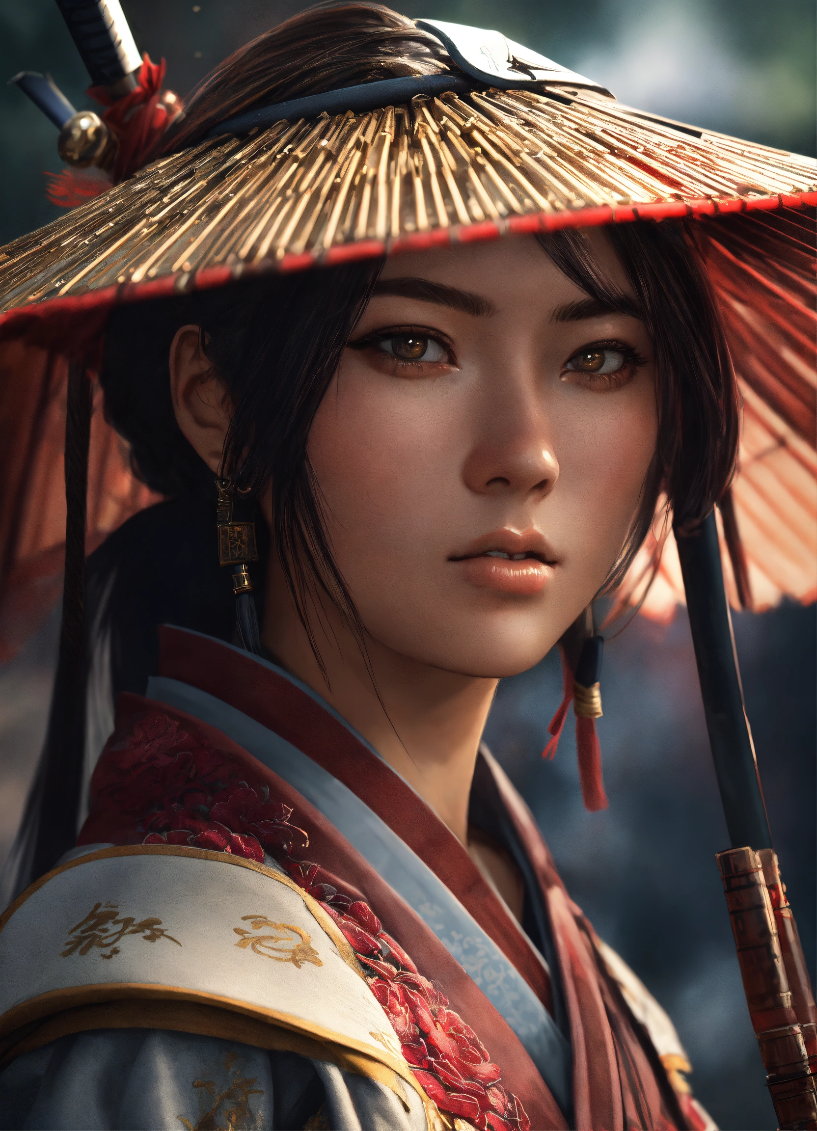 Lexica - "female Japanese ronin", heroine, katana, samurai, head and ...