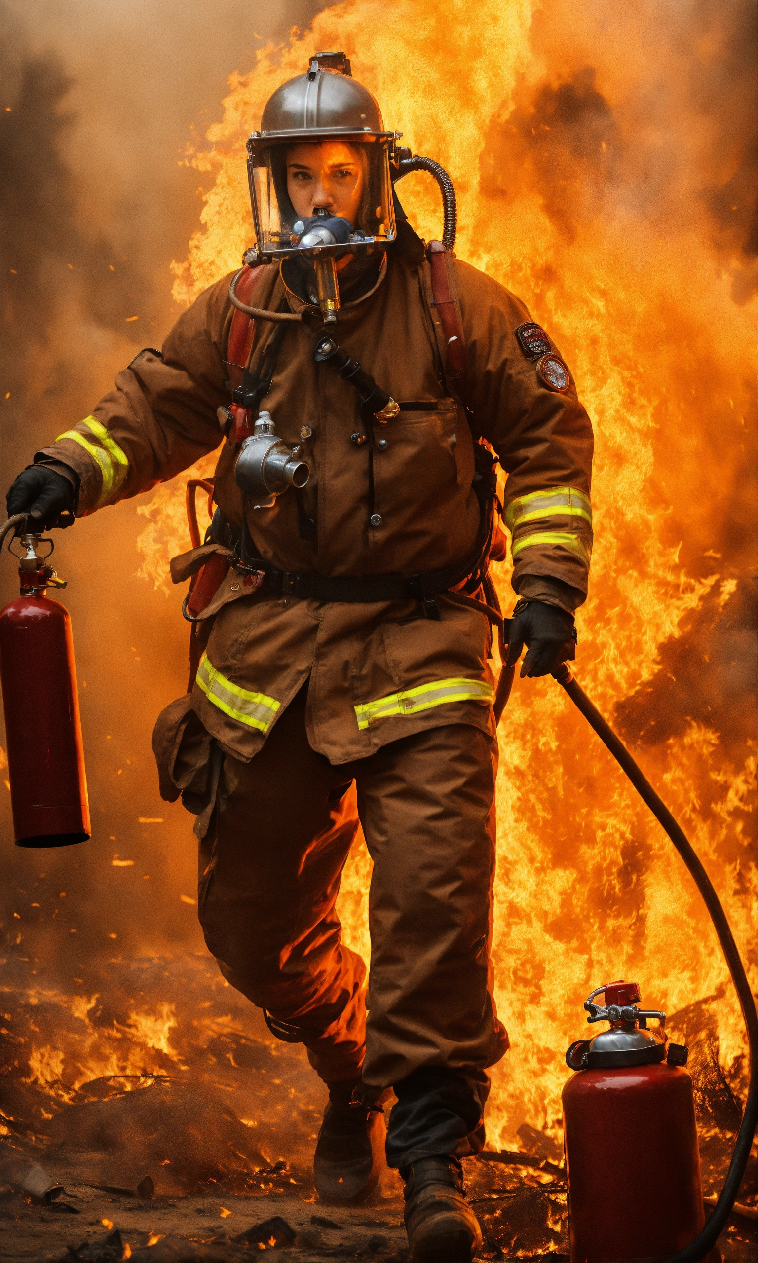 Lexica - This picture captures a person wearing a safety suit and ...