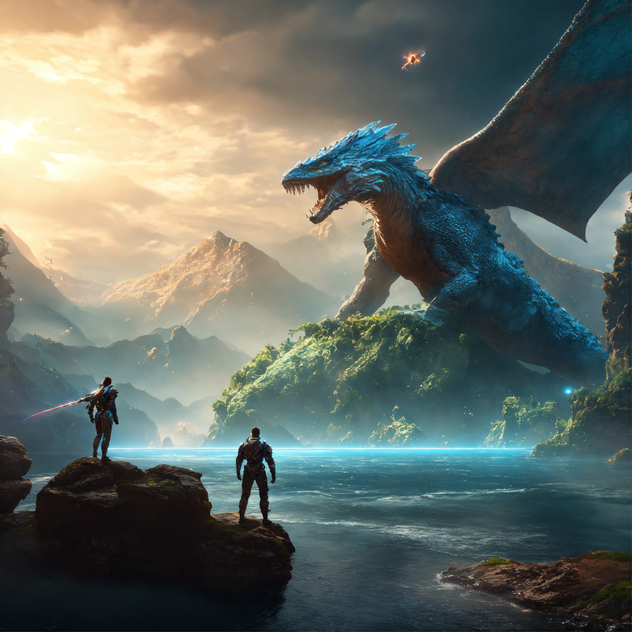 Lexica - An angel battles a humanoid reptile, being reincarnated into a ...