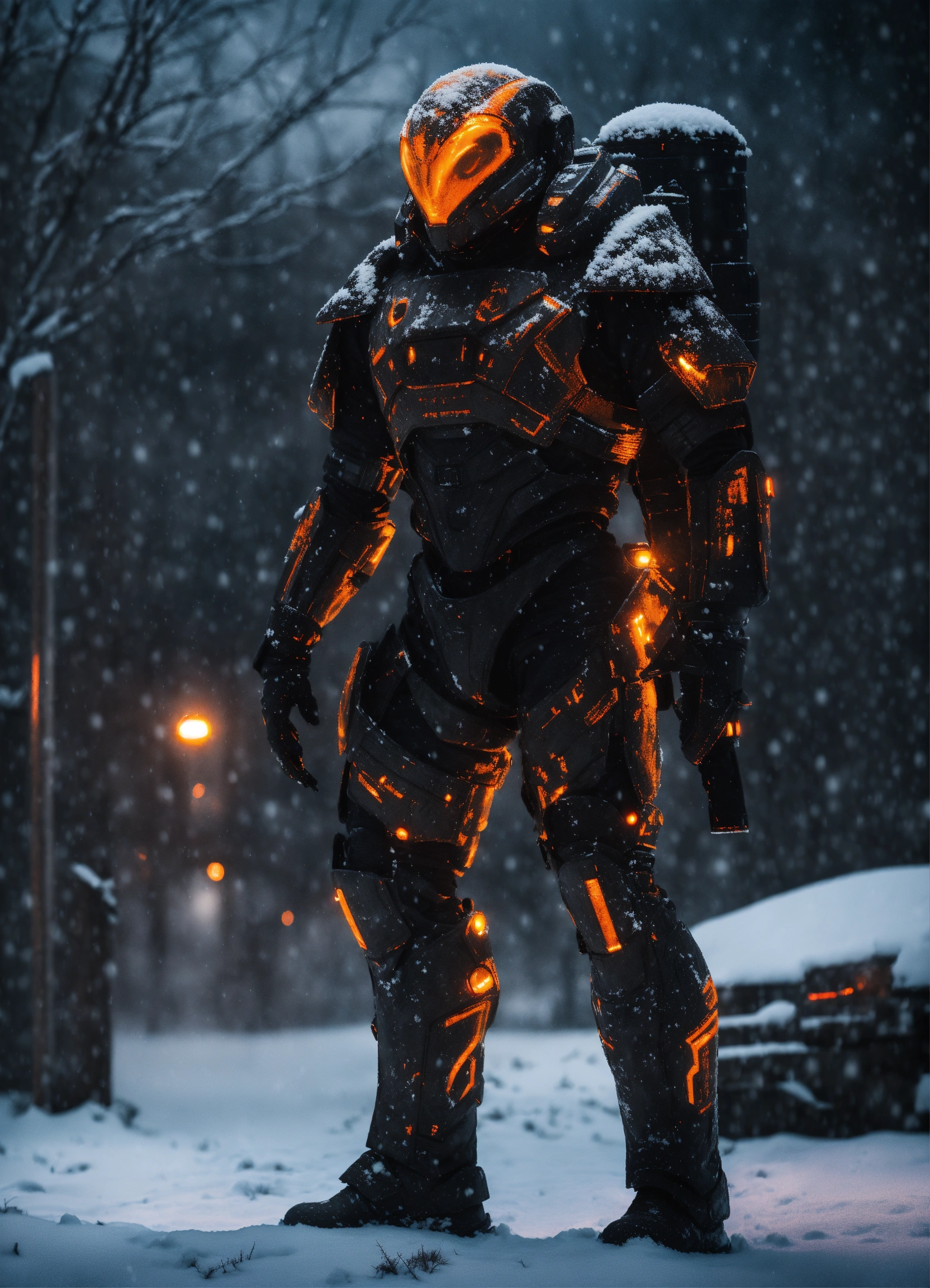 Lexica - A alien soldier monster , distant full body portrait in a ...